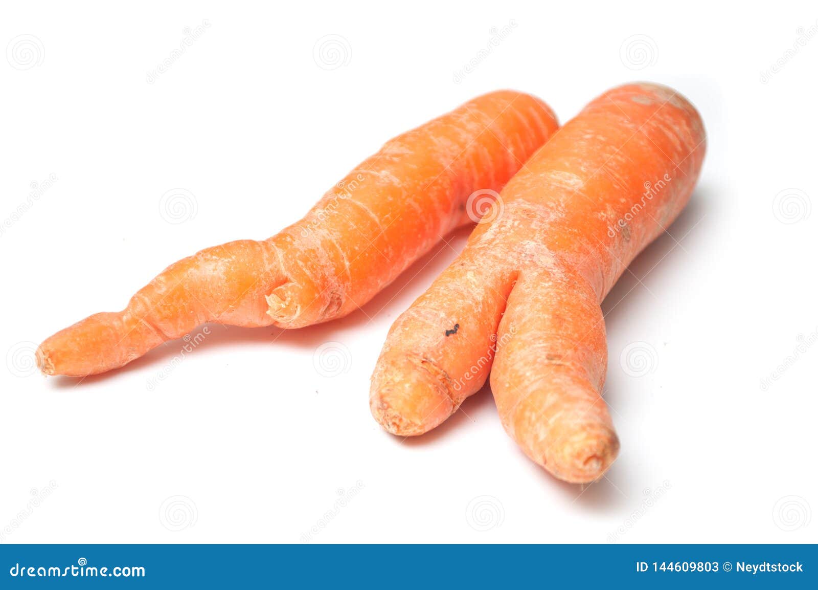 Deformed Carrots on White Background Stock Image - Image of plant ...