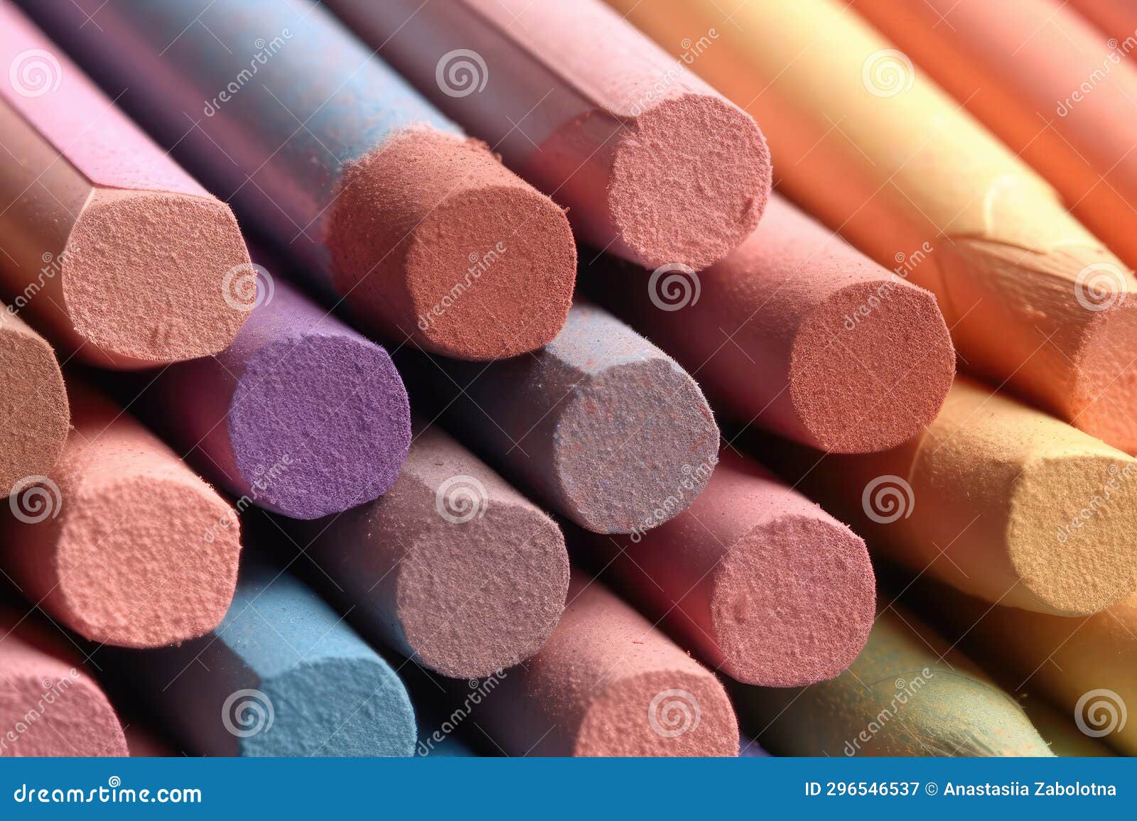Closeup of Delicate Pastel Crayons with Soft, Smooth Tips. Generative ...