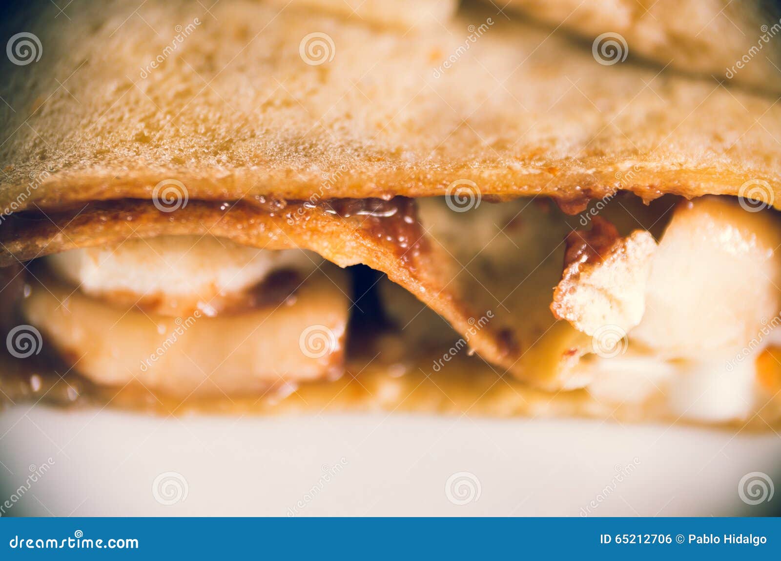 Closeup Delicious Folded Pancake with Banana and Stock Photo - Image of ...