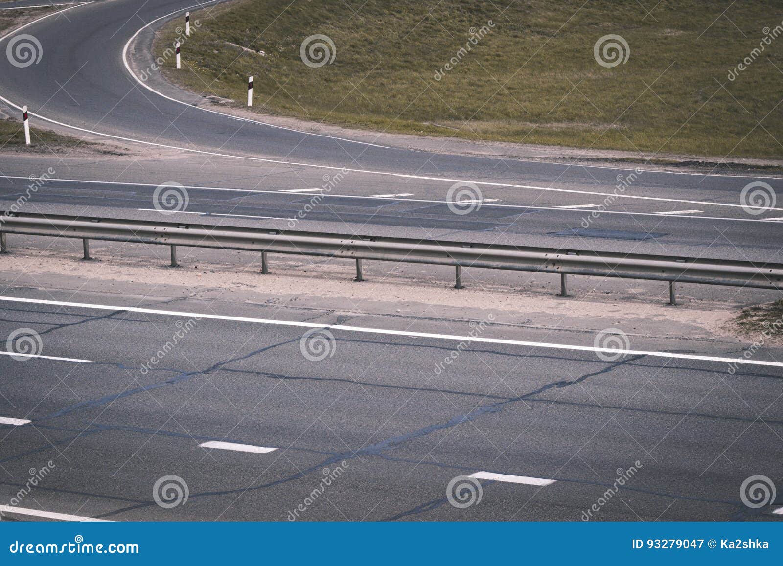 Closeup Detail of View Up a Remote Highway Road Stock Image - Image of ...