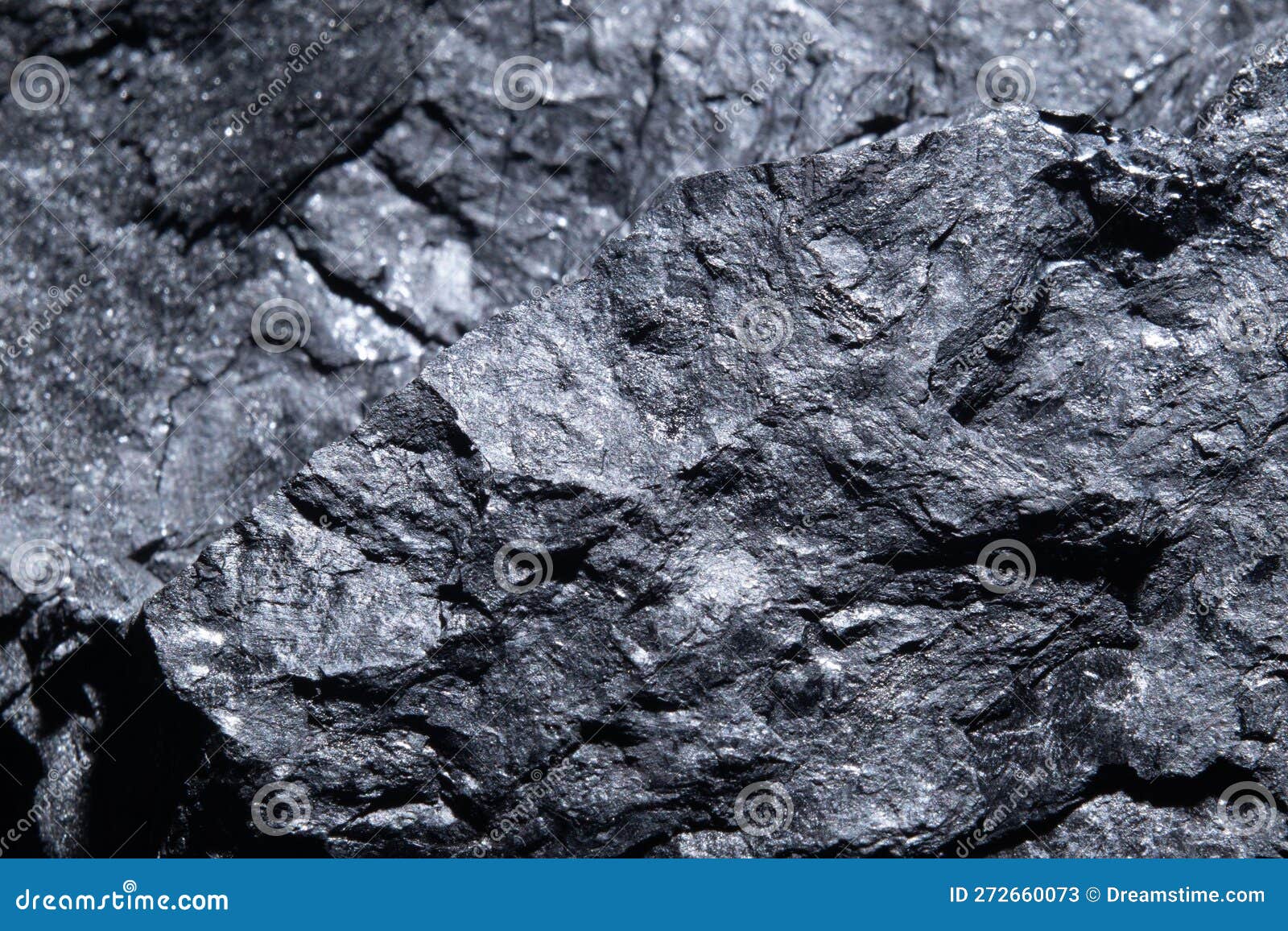 Closeup of the Details of a Piece of Coal Under the Lights Stock Image ...
