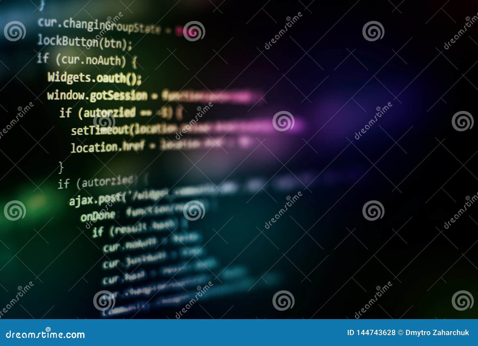 Closeup Developing Programming And Coding Technologies Developer Working On Web Sites Codes In