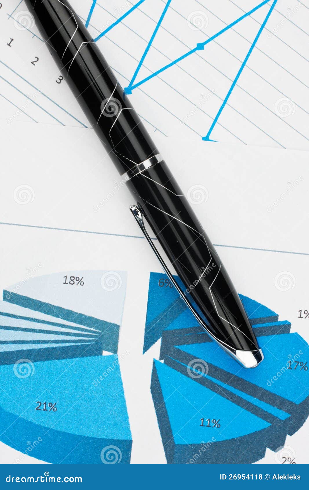 Closeup of Diagrams with a Pen Stock Photo - Image of finance, interest ...
