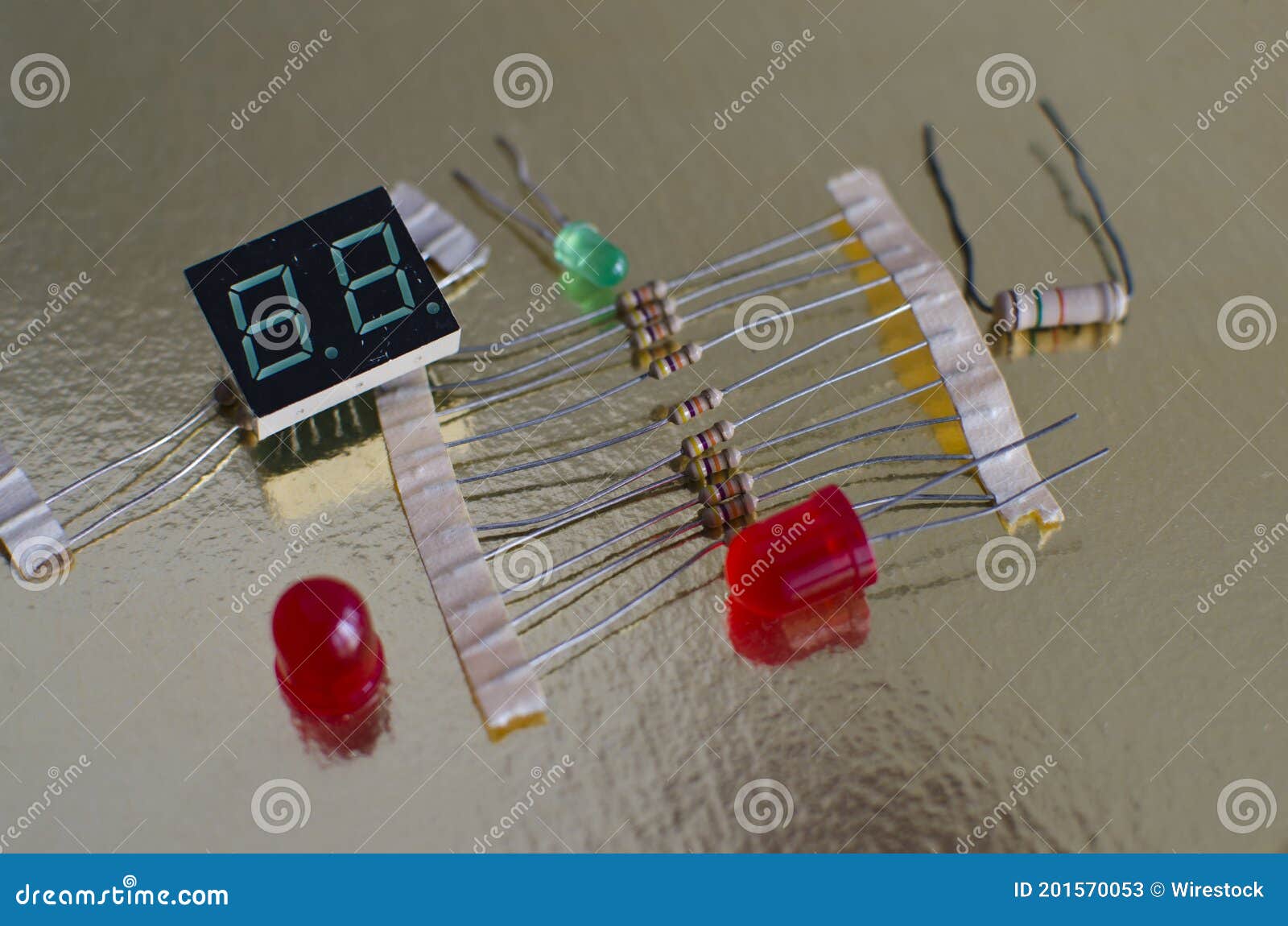 Closeup of Different Old Electrical Components on a Surface Stock Image ...