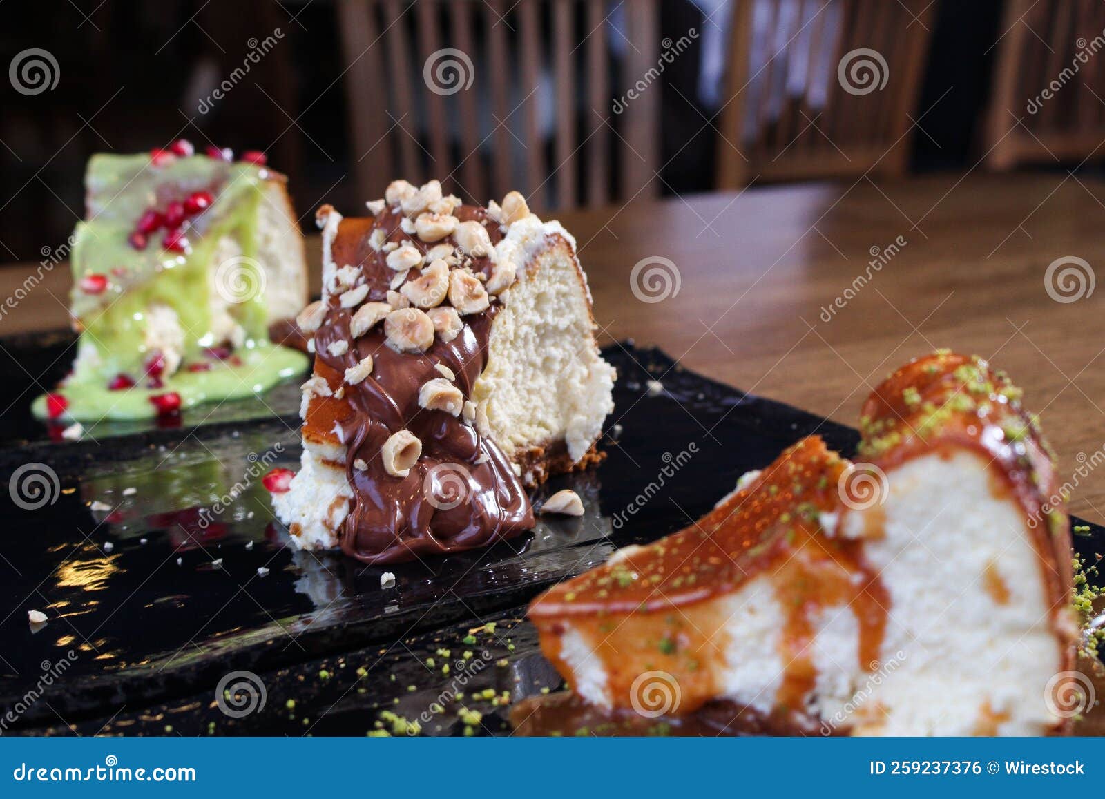 Closeup of Different Slices of Cakes Stock Photo - Image of fresh ...
