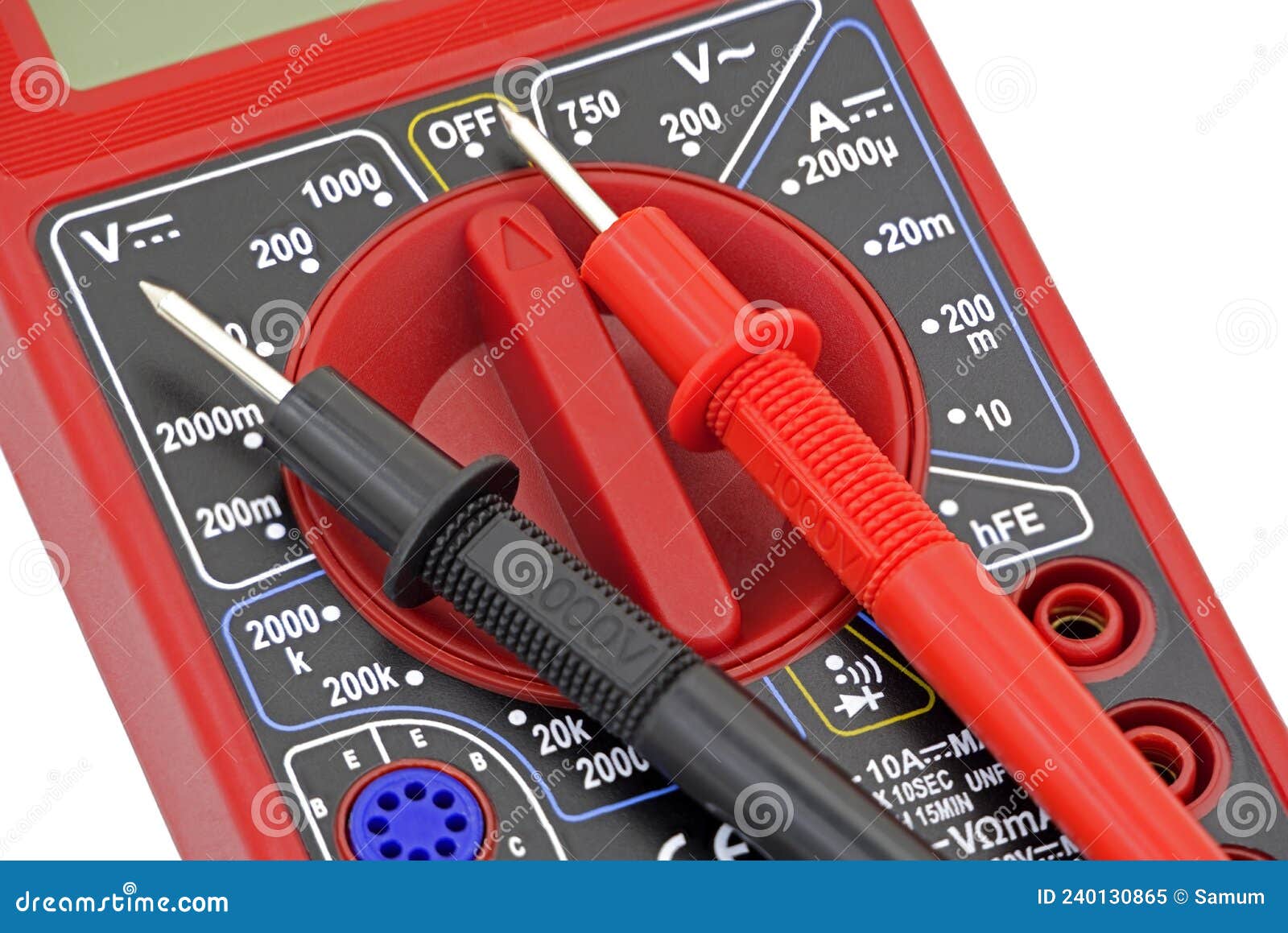 Closeup of Digital Multimeter Stock Image - Image of ammeter, amper ...
