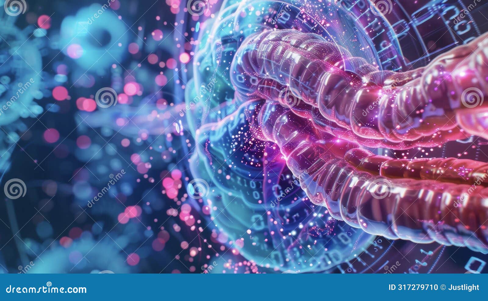 A Closeup of a Digital Twins Digestive System with Realtime Data and ...