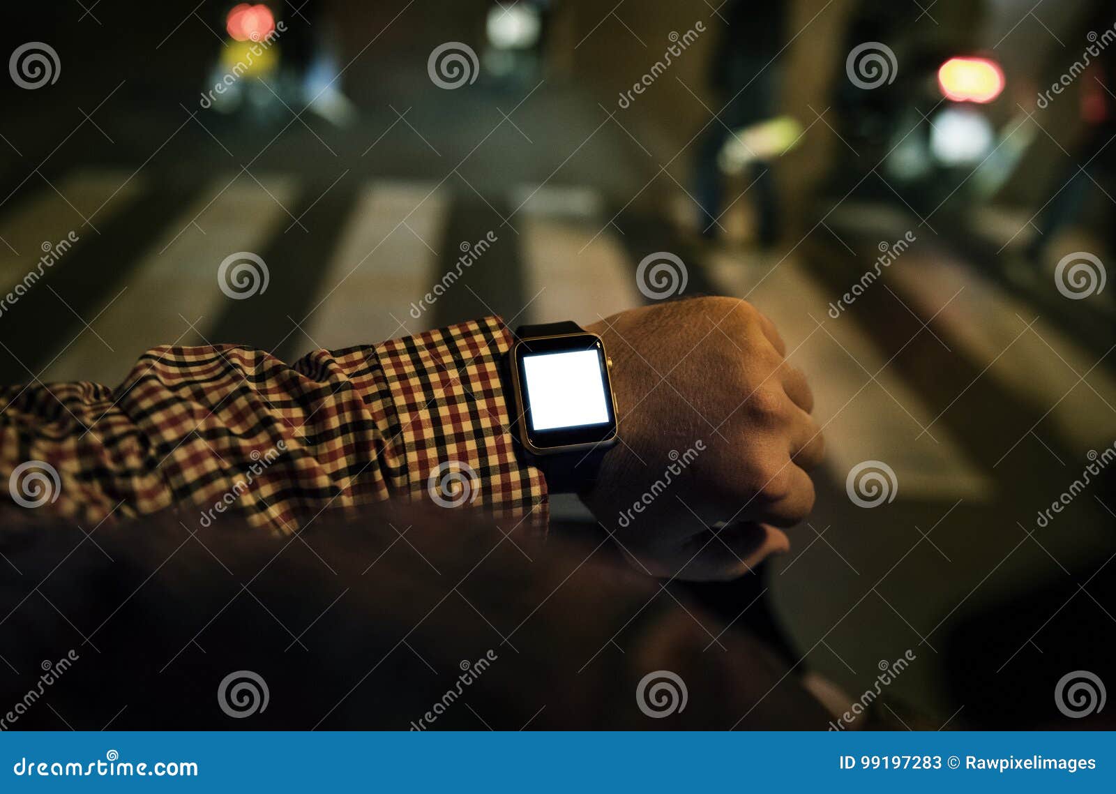 Closeup of Digital Watch on Man Wrist Stock Image - Image of copy, arms ...