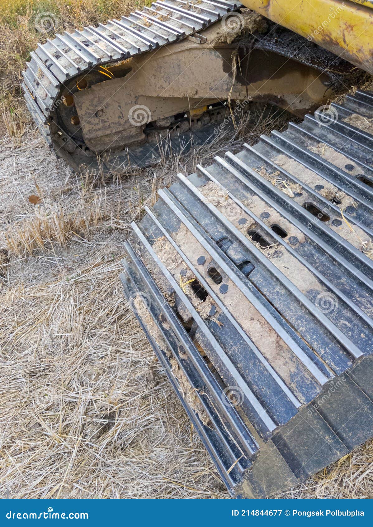 Closeup Crawler Crane With Wire Rope Sling On Crane Reel Against Blue ...