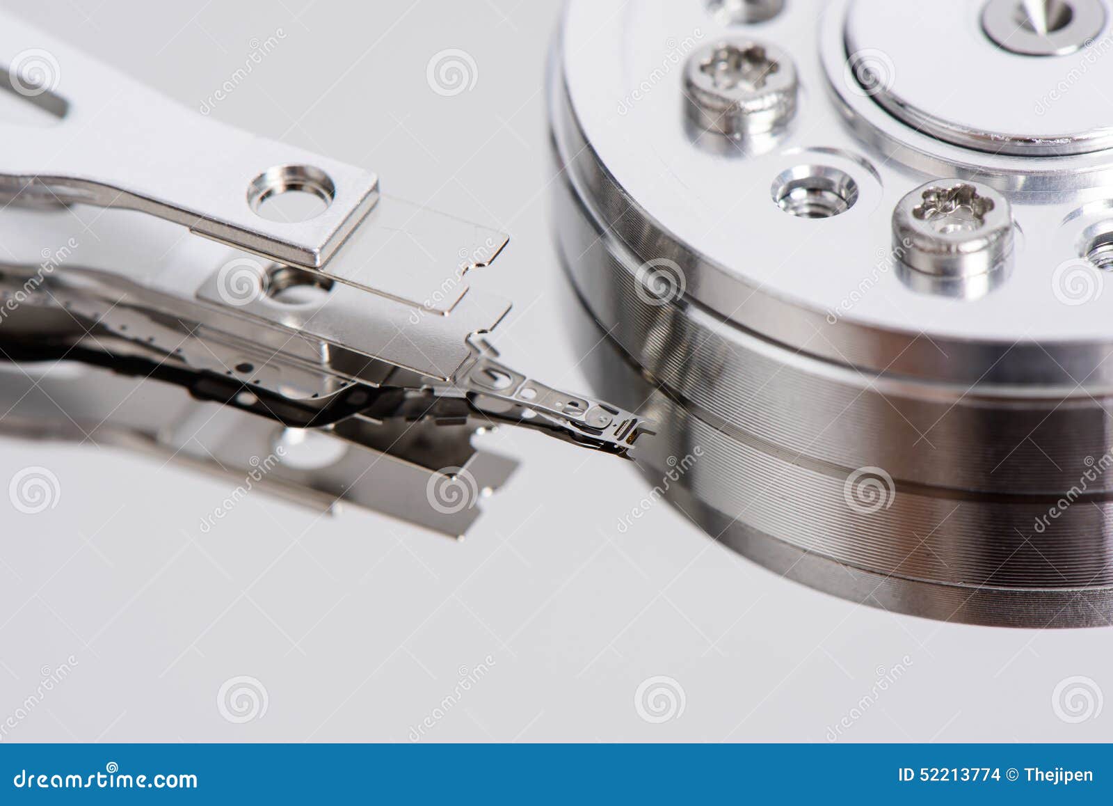 Closeup of Disassembled Hard Disk Drive. Stock Photo - Image of media ...