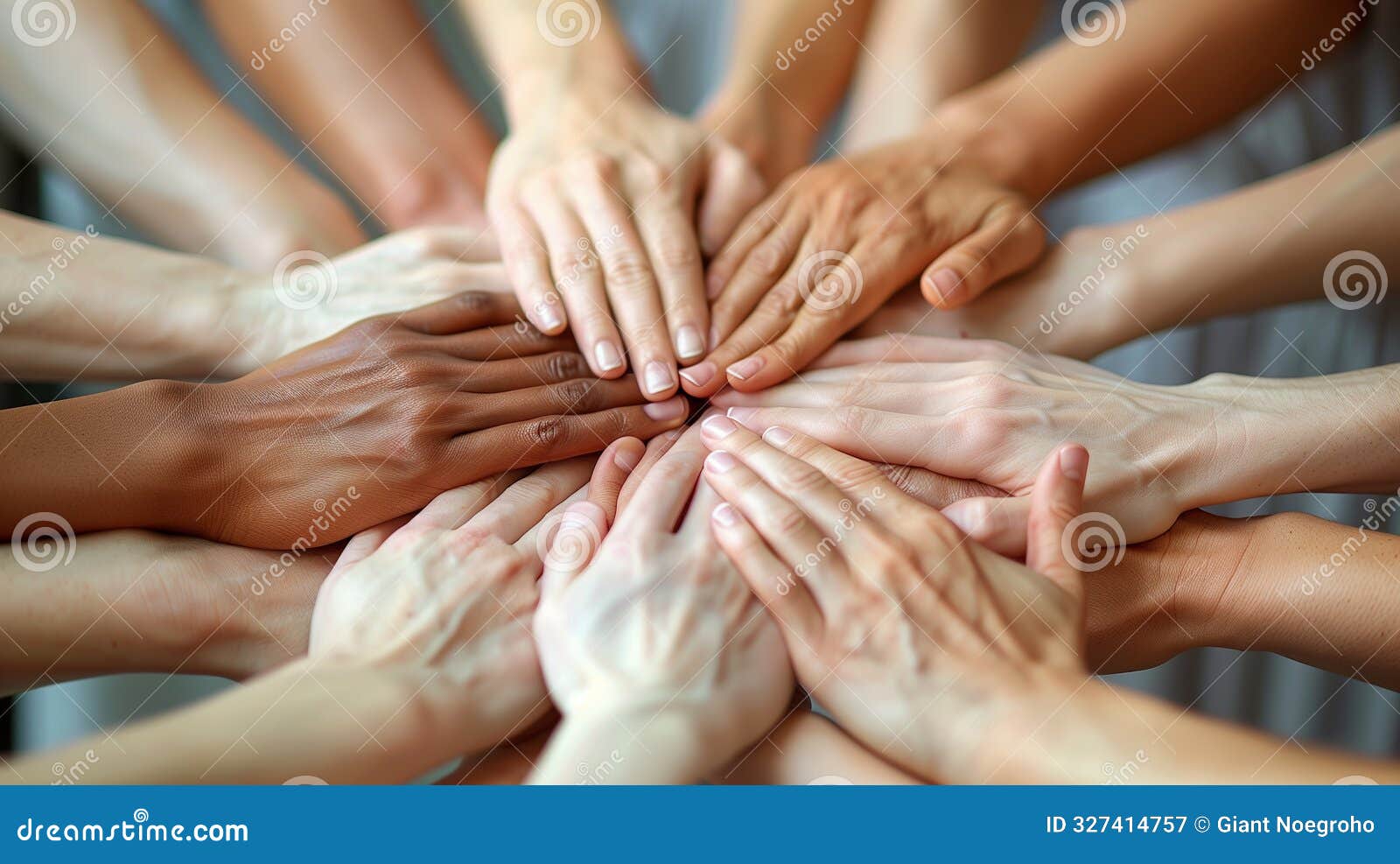 Diverse People Joining Their Hands, Unity and Diversity at Work, People ...
