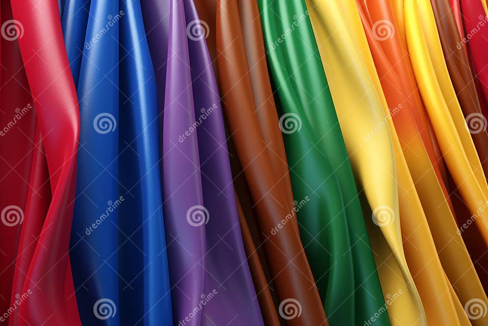 Closeup of Diverse Pride Flags Draped Elegantly. Generative Ai Stock ...
