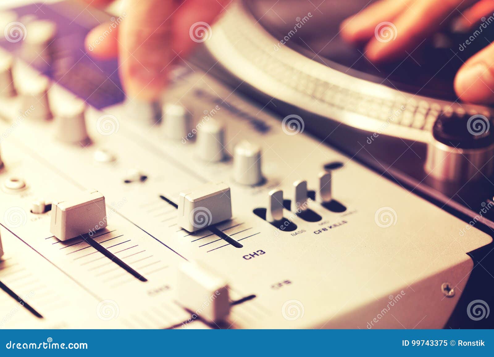 Closeup of Vinyl Turntable Mixing Controller Stock Image - Image of ...