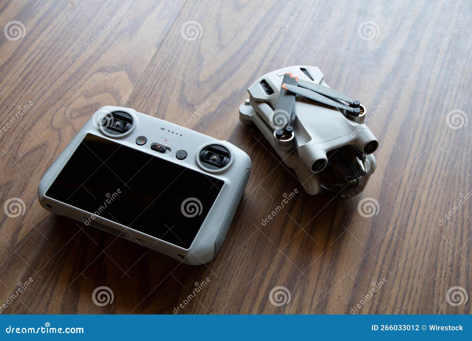 Closeup of the DJI Mini 3 Pro Aerial Drone and Its Touchscreen Remote ...