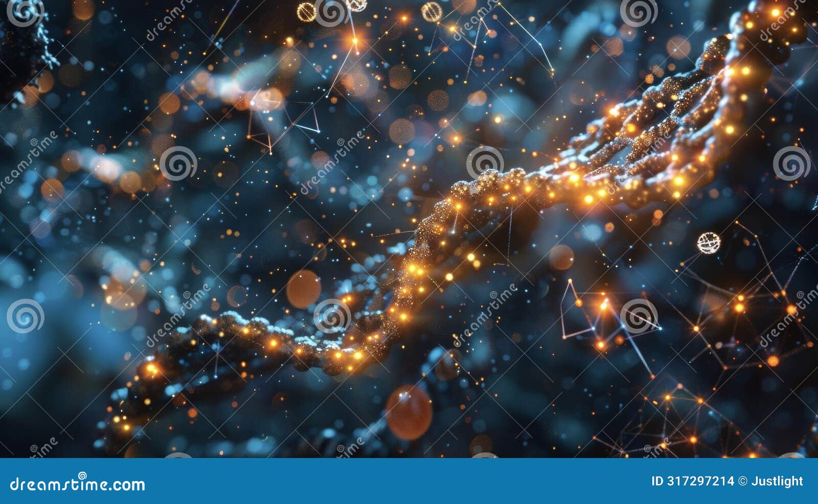 A Closeup of a DNA Helix Structure with Quantum Computing ...