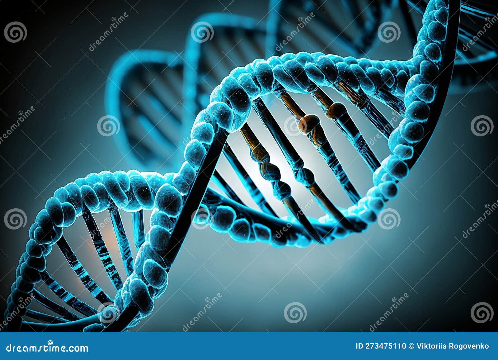 Closeup DNA Molecule Under the Microscope. Generated by AI Stock ...