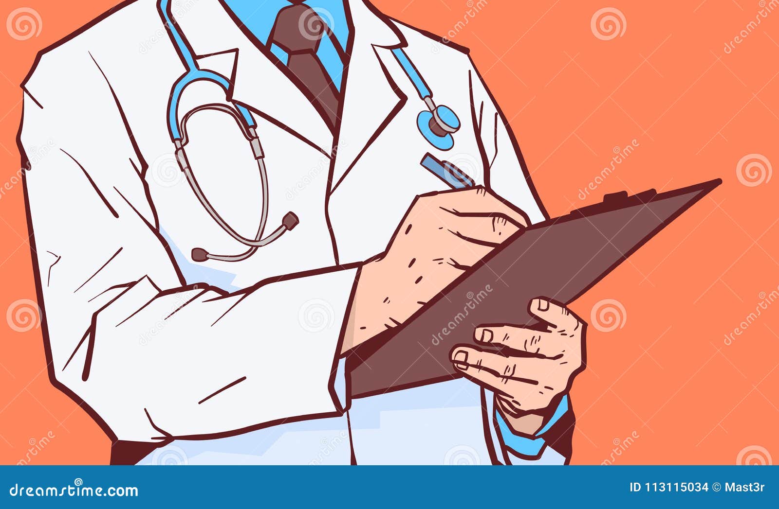 Closeup of Doctor Hold Clipboard Making Notes Write Diagnosis or ... Closeup of Doctor Hold Clipboard Making Notes Write Diagnosis or ...