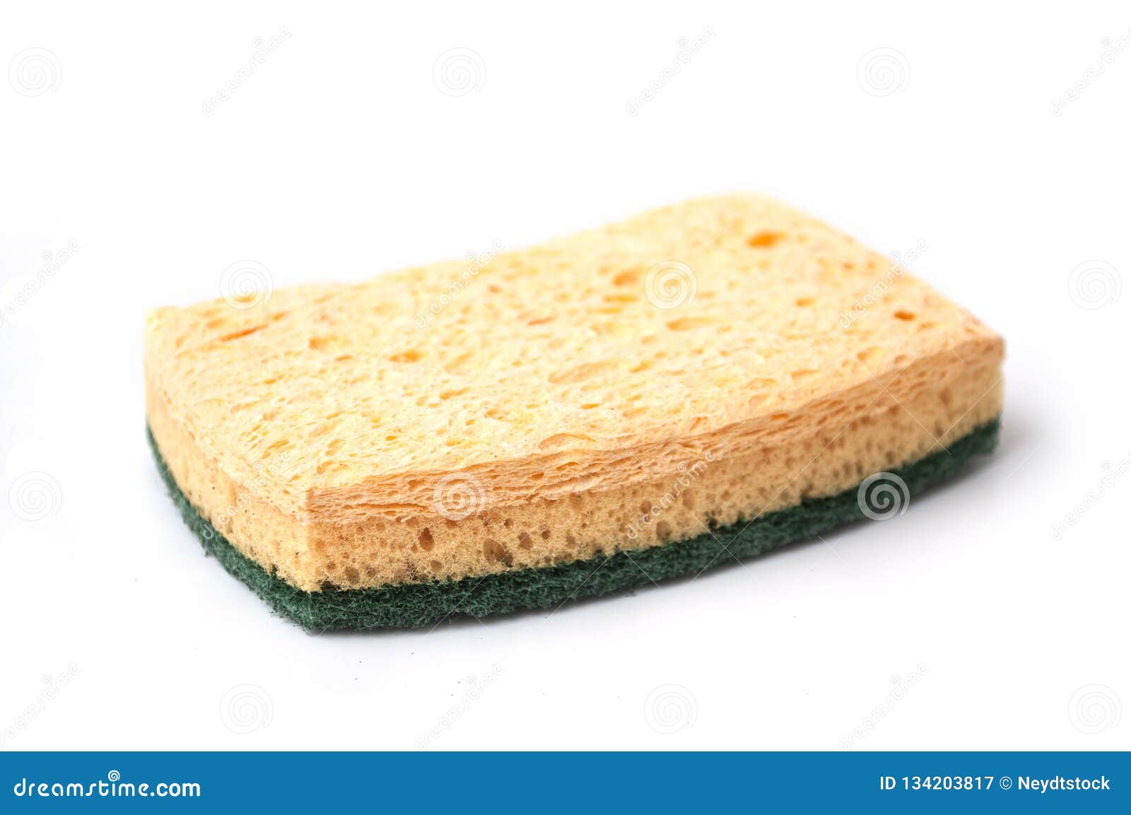 Double Sided Sponge on White Background Stock Image - Image of material ...