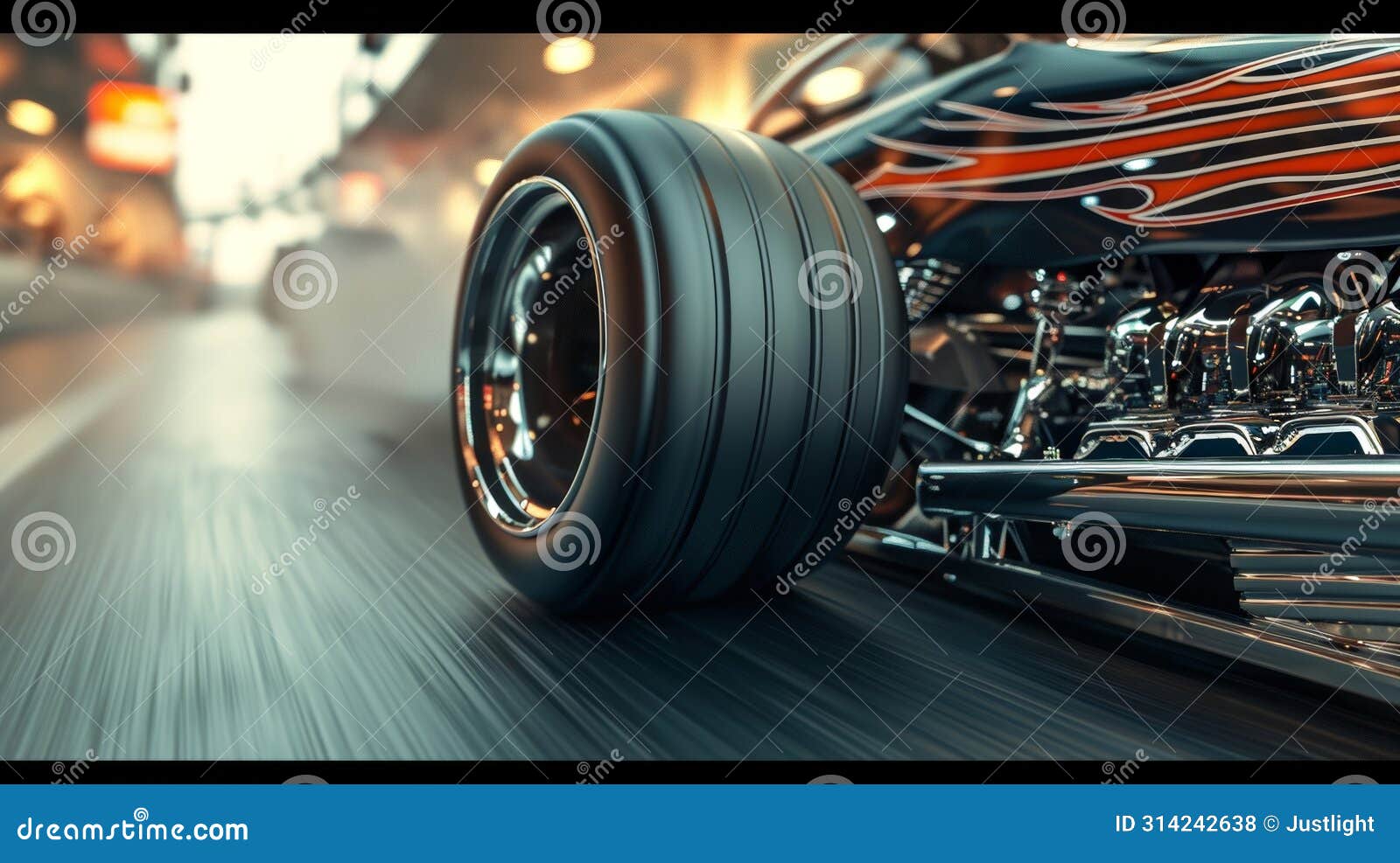 A Closeup of a Dragsters Wheelie Bars the only Thing Keeping the ...