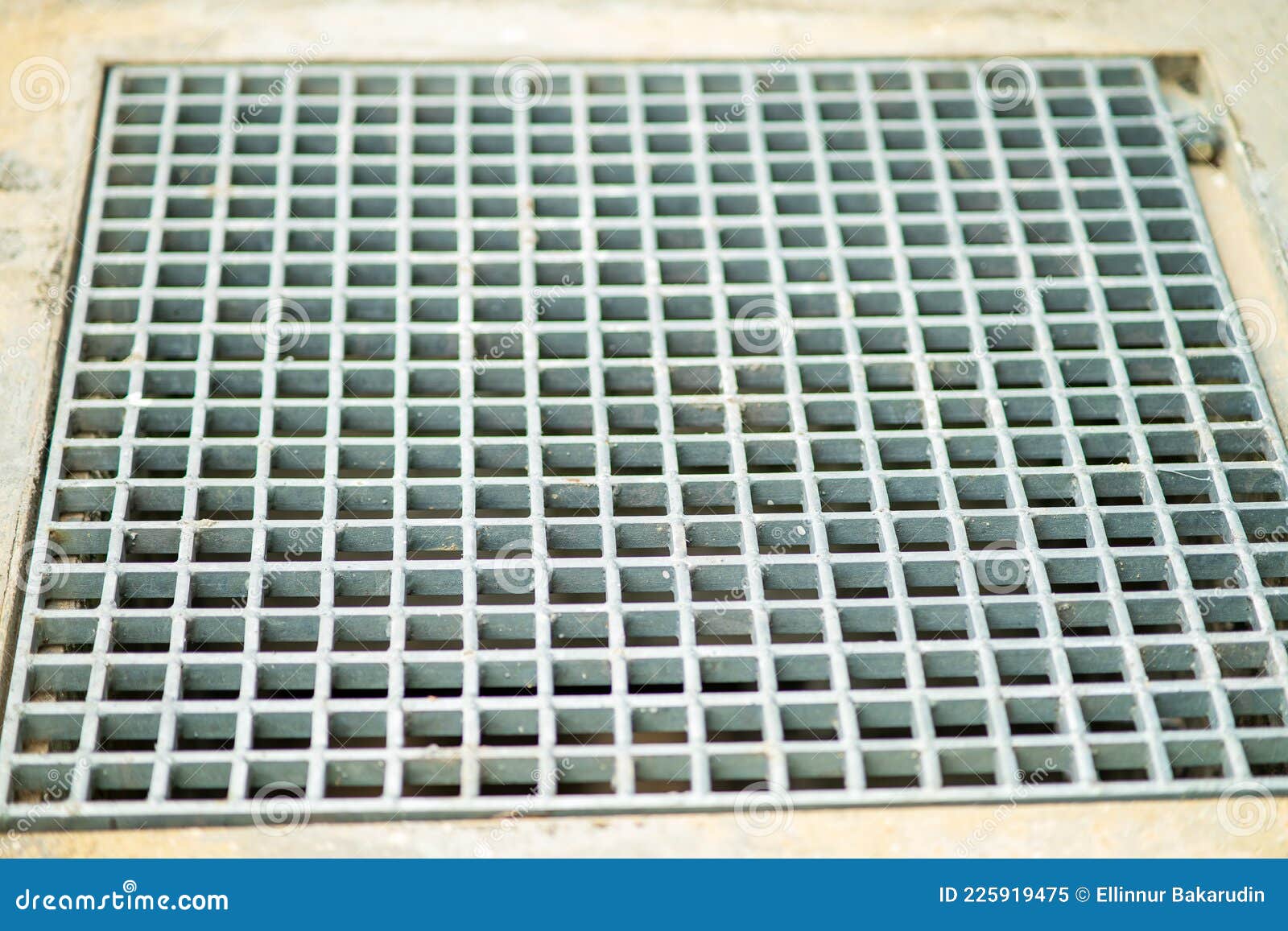 Closeup Drain Sump and Grating on the Floor in Outdoor Stock Image ...