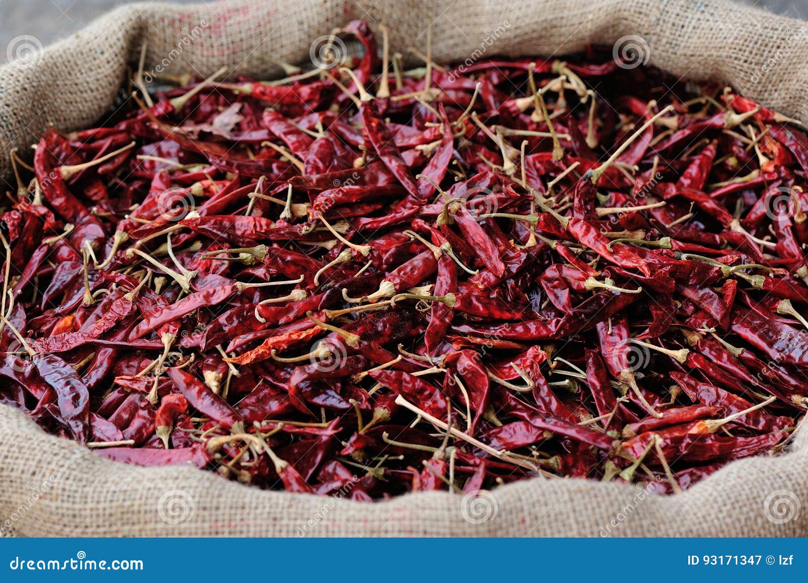 Dried chilli peppers stock image. Image of natural, seasoning - 93171347