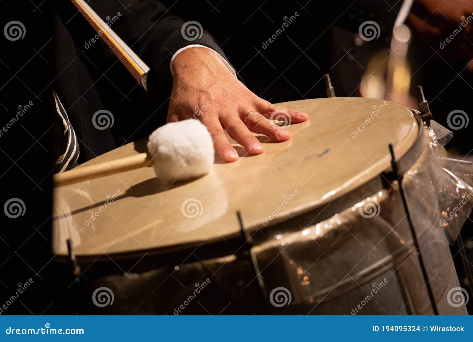 Closeup of a Drummer`s Hand Playing the Drum Stock Photo - Image of ...