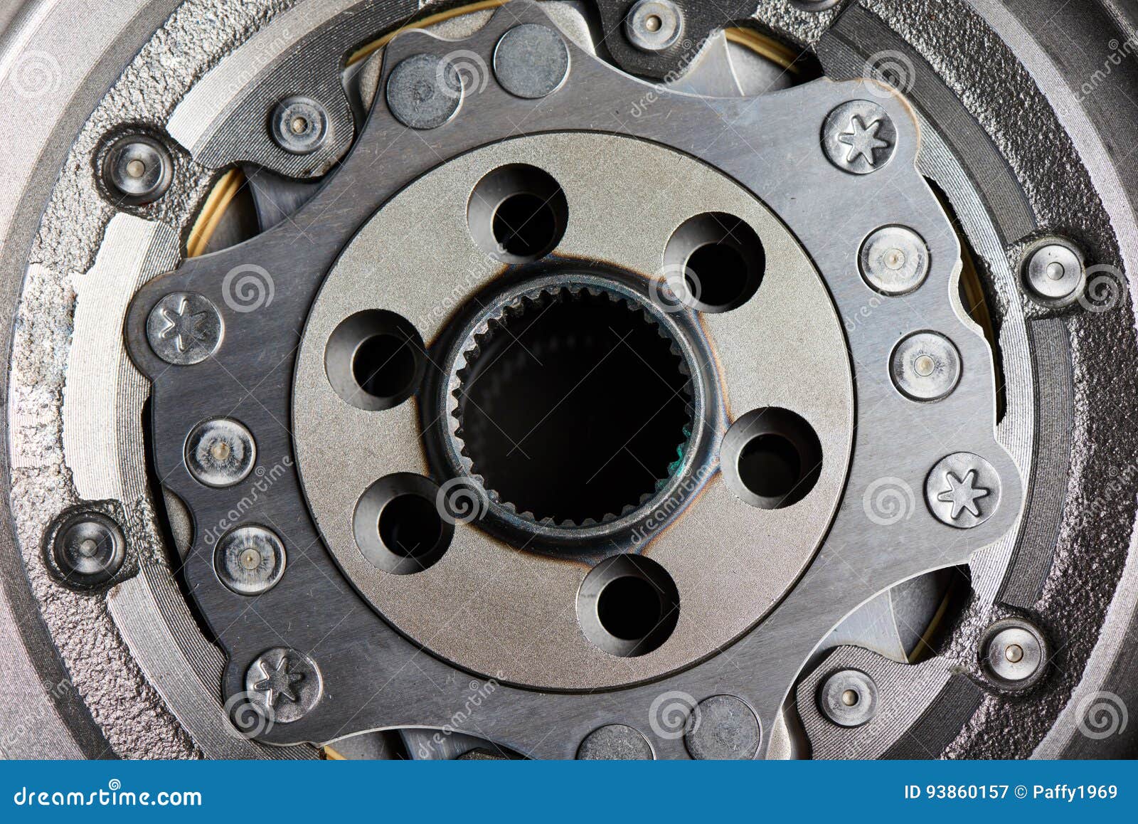 Closeup of Dual-Mass Flywheel Stock Image - Image of disk, object: 93860157