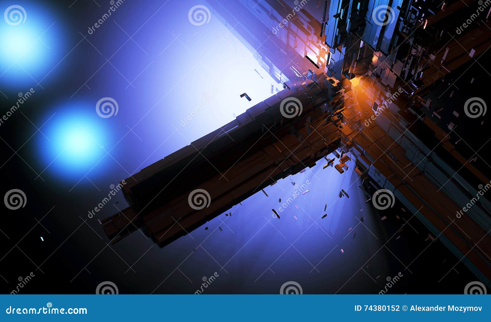 Closeup Dyson sphere 3d stock illustration. Illustration of building ...