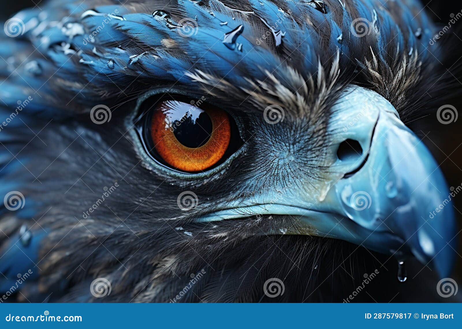 Closeup of Eagle Red Eye. Generative AI Stock Image - Image of eyes ...