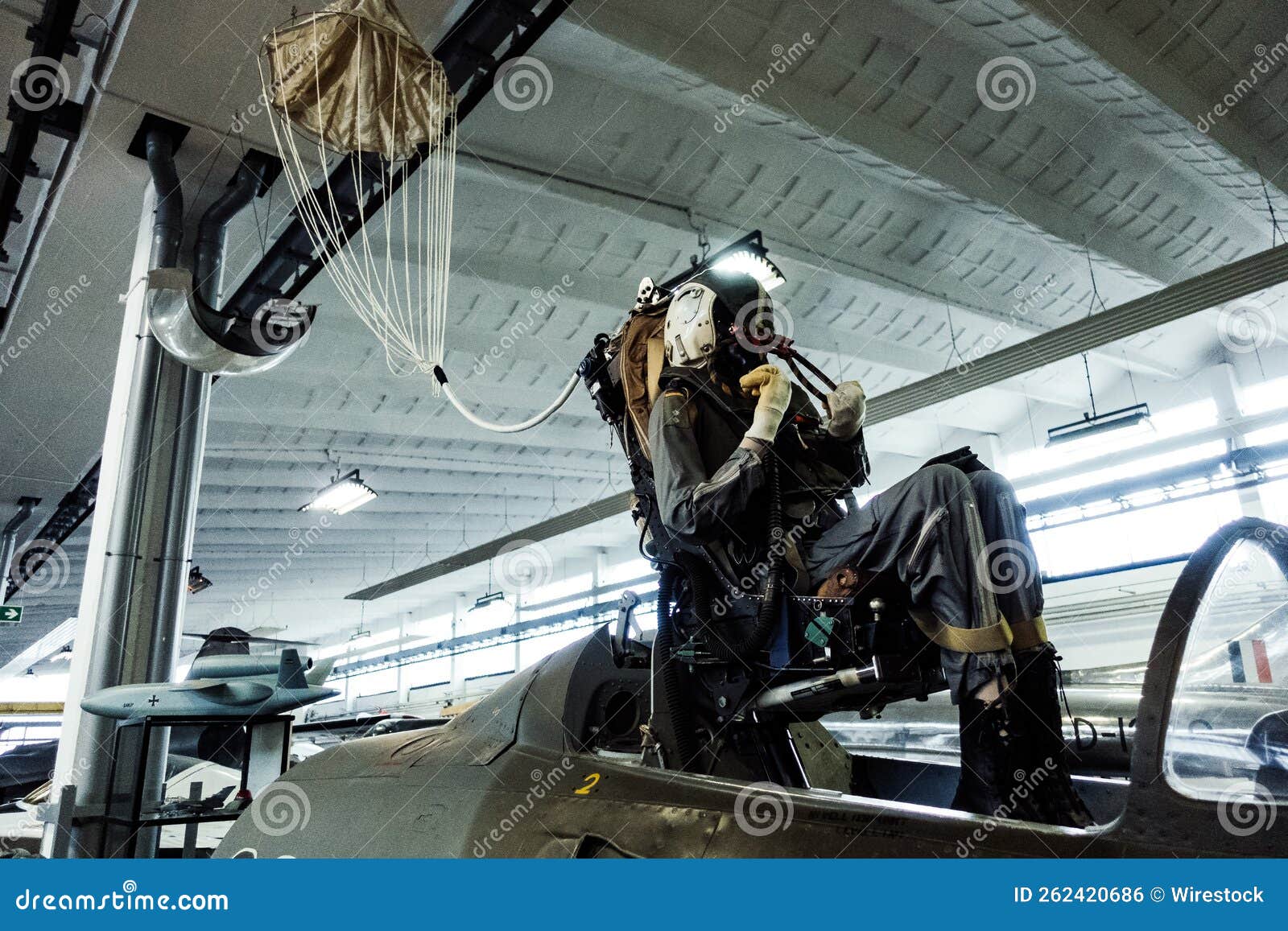 Closeup Of Ejection Seat Inside Cockpit Of Modern Military Jet Airplane ...