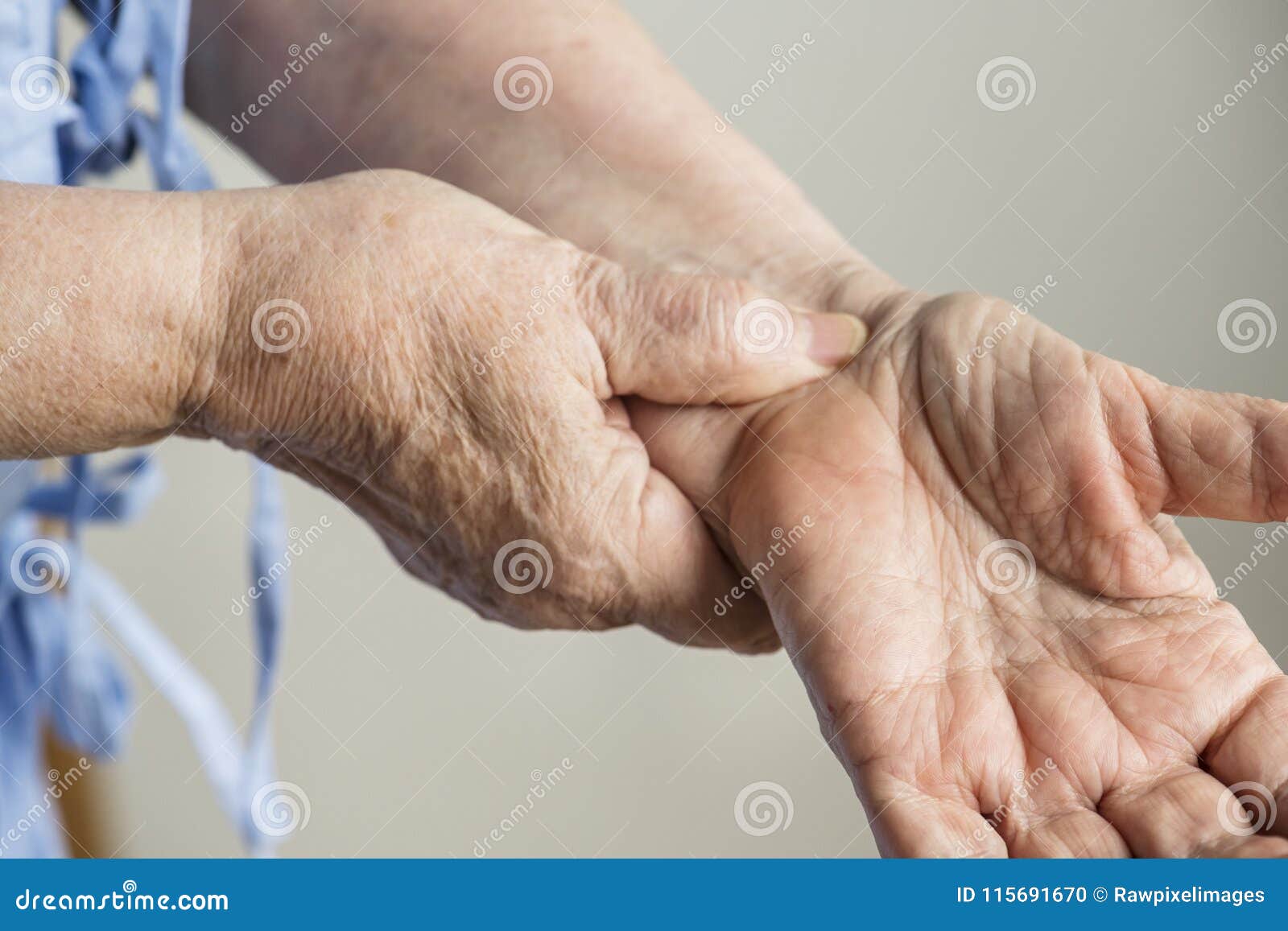 Closeup of Elderly Hands Checking Pulse Stock Photo - Image of mature ...