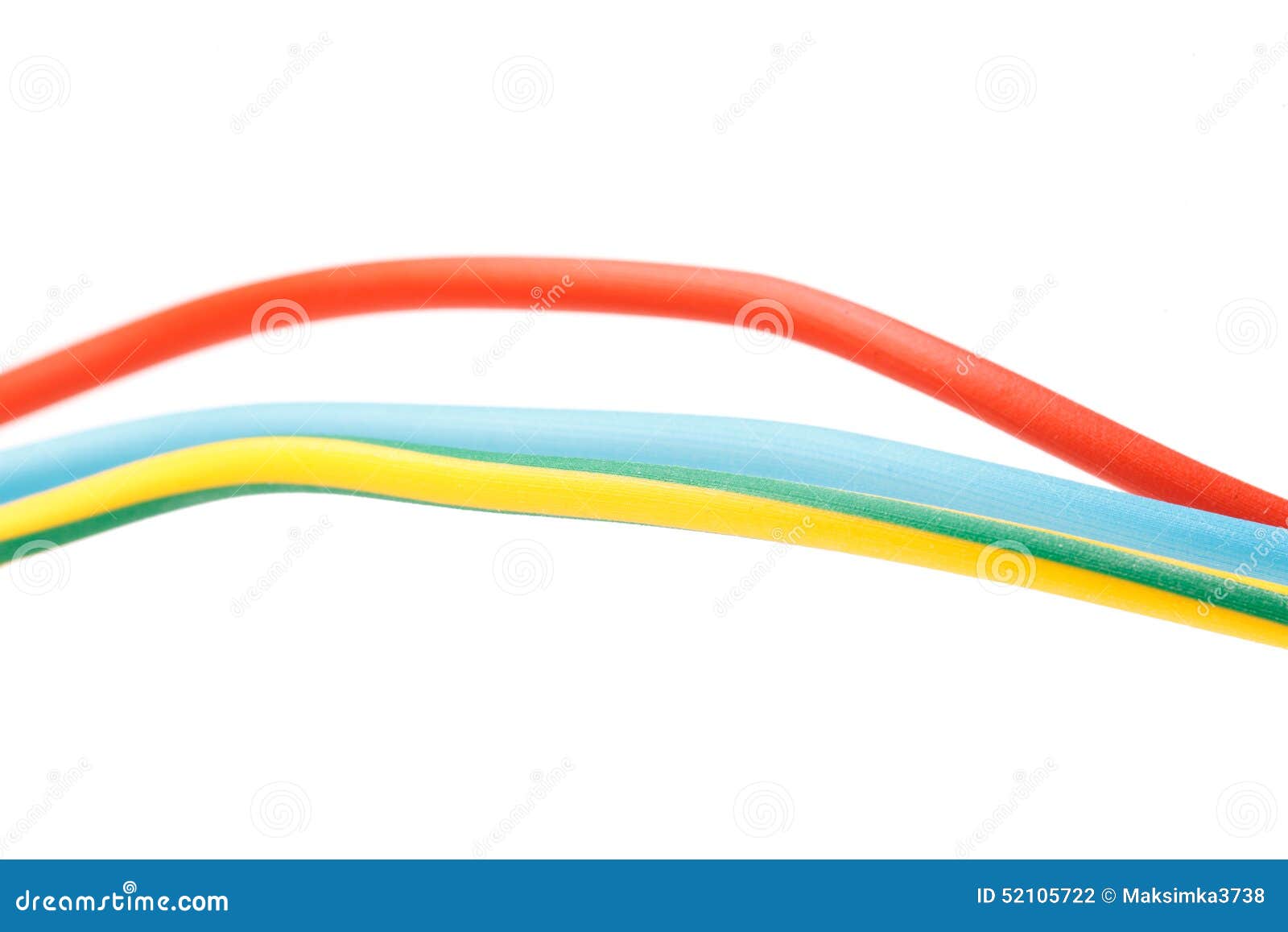 Closeup electric cable stock photo. Image of electricity - 52105722