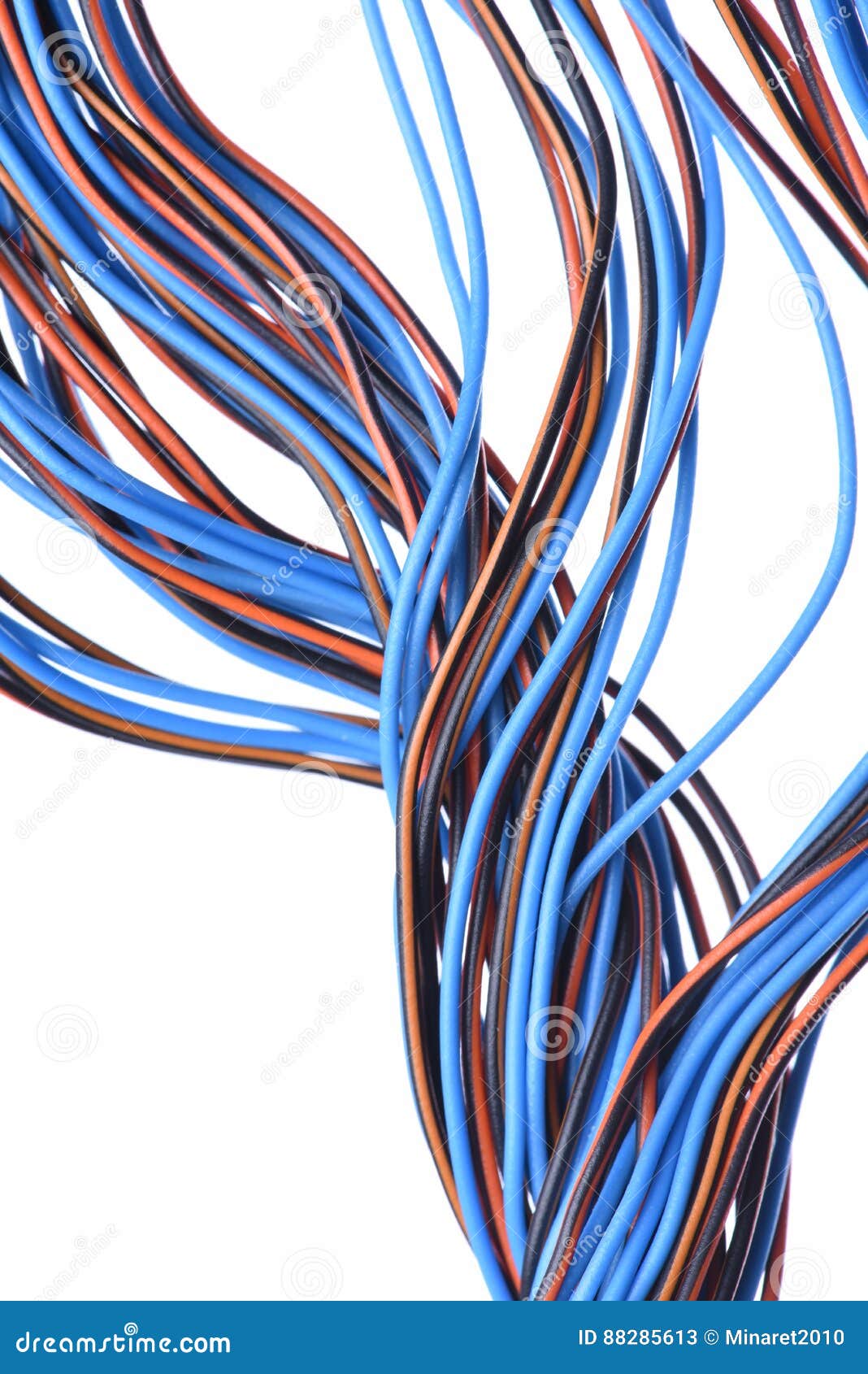 Closeup of Electric Cables stock image. Image of bundle - 88285613