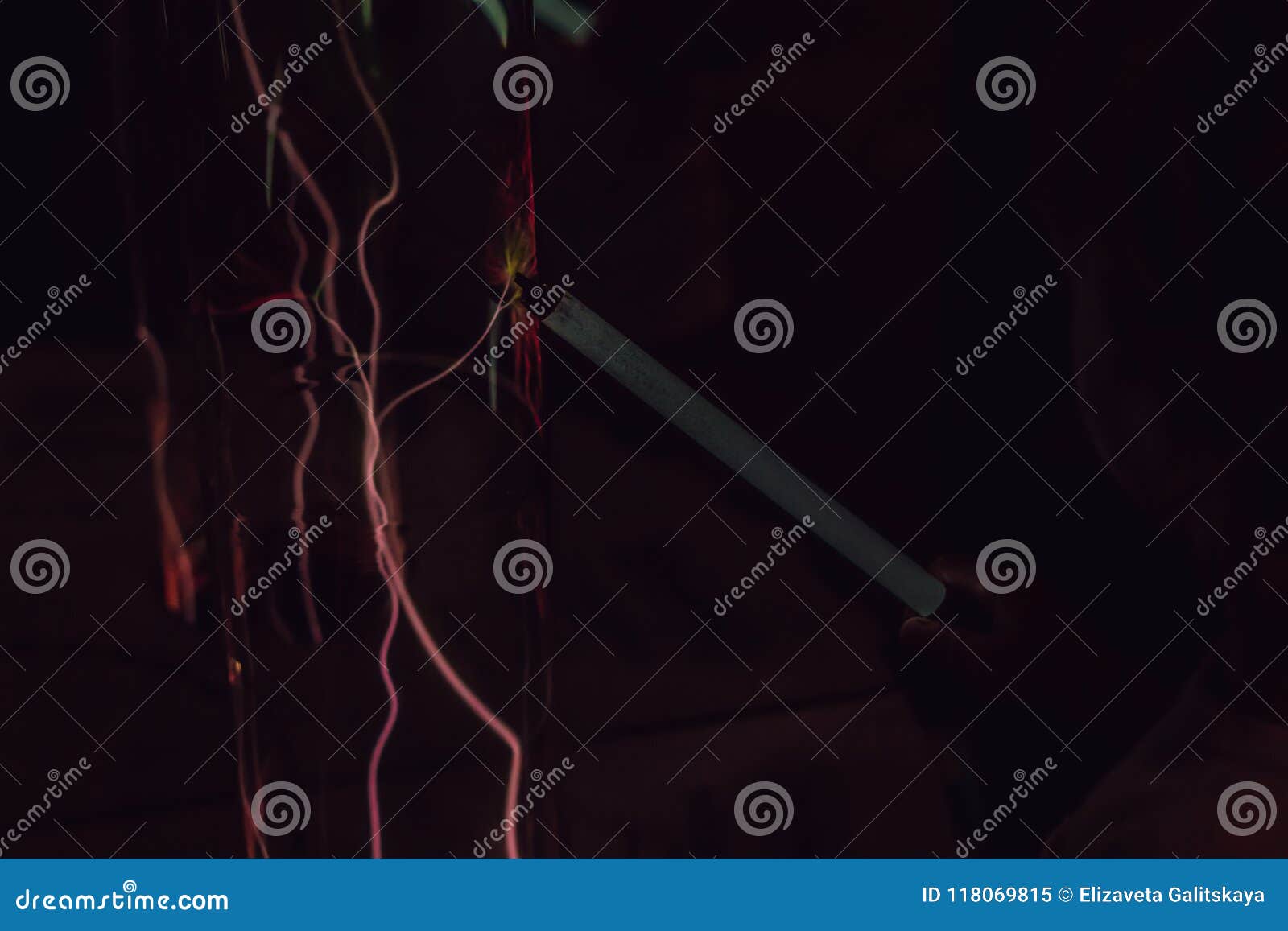 Closeup of an Electric Energy Plasma Sphere. Glowing Electrostatic Ball ...