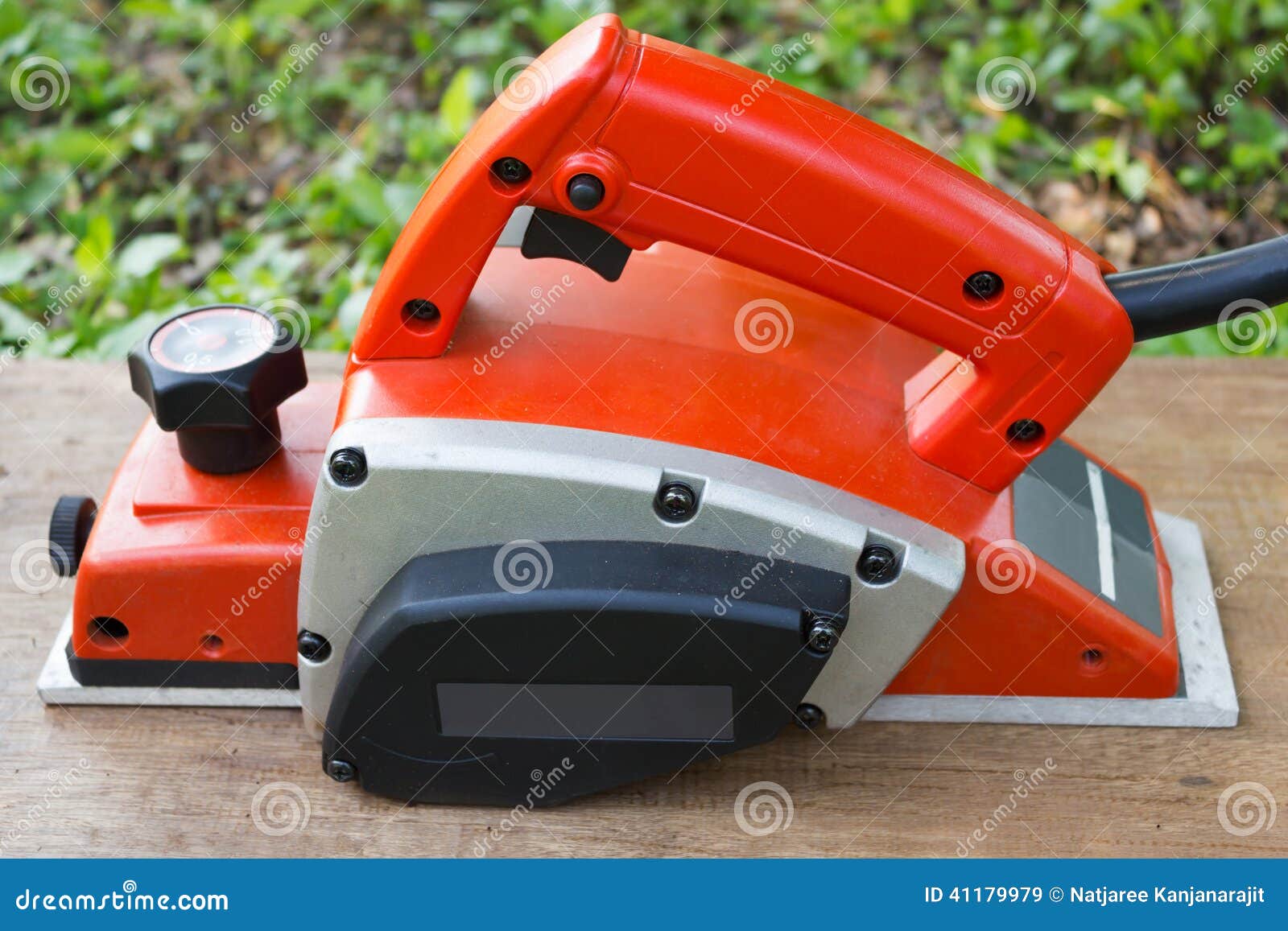 Closeup Electric Wood Plane. Stock Image - Image of steel, carpentry ...