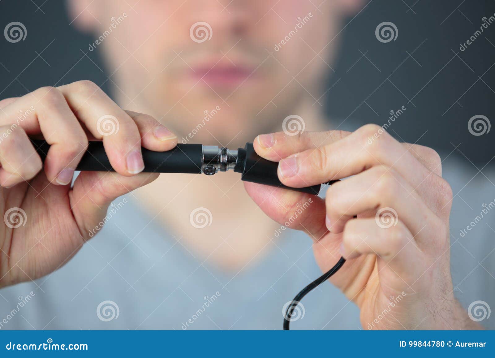 Closeup Electrical Devices Being Connected Together Stock Photo - Image ...
