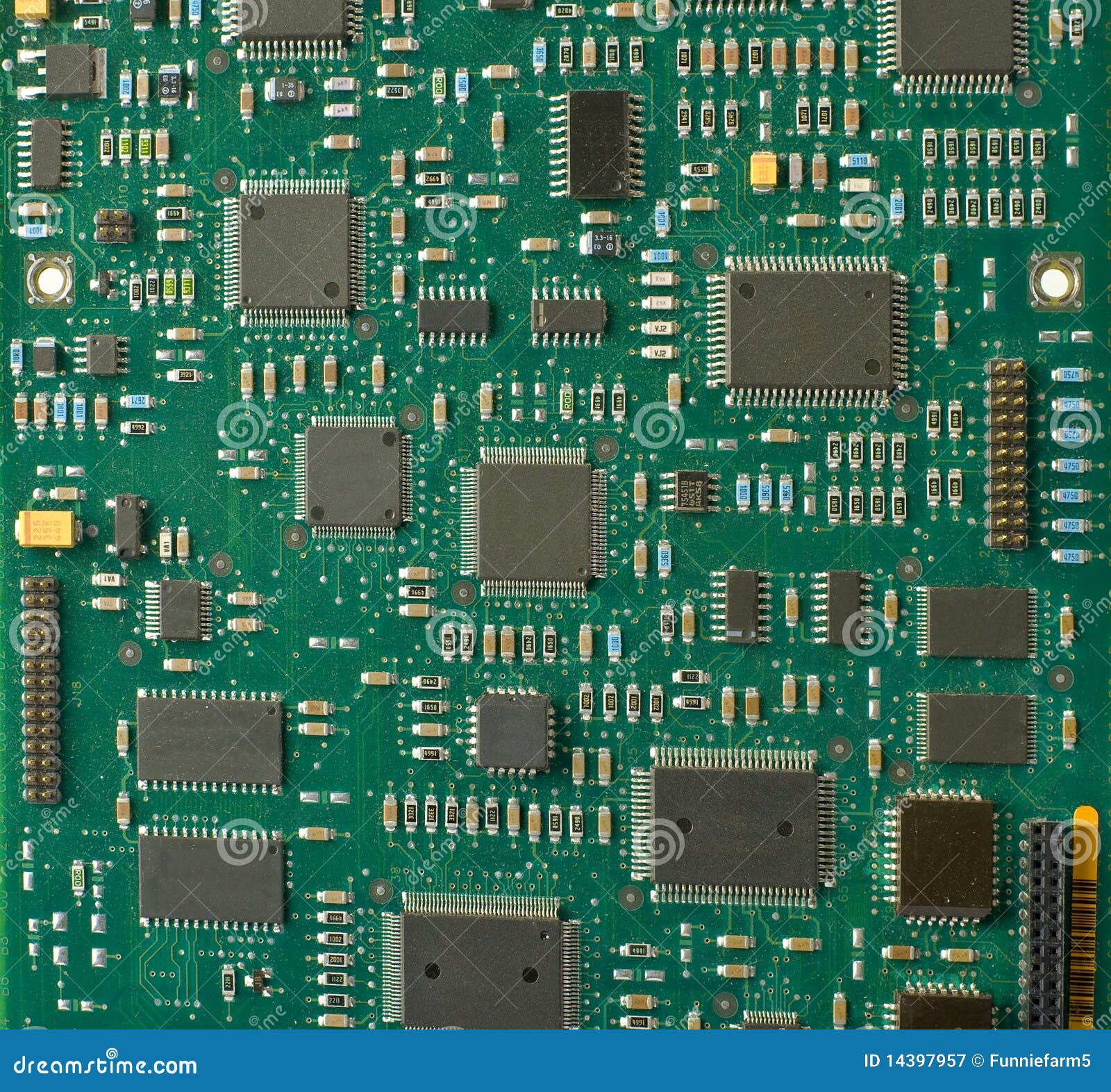 Closeup of Electronic Circuit Board Stock Image - Image of electrical ...