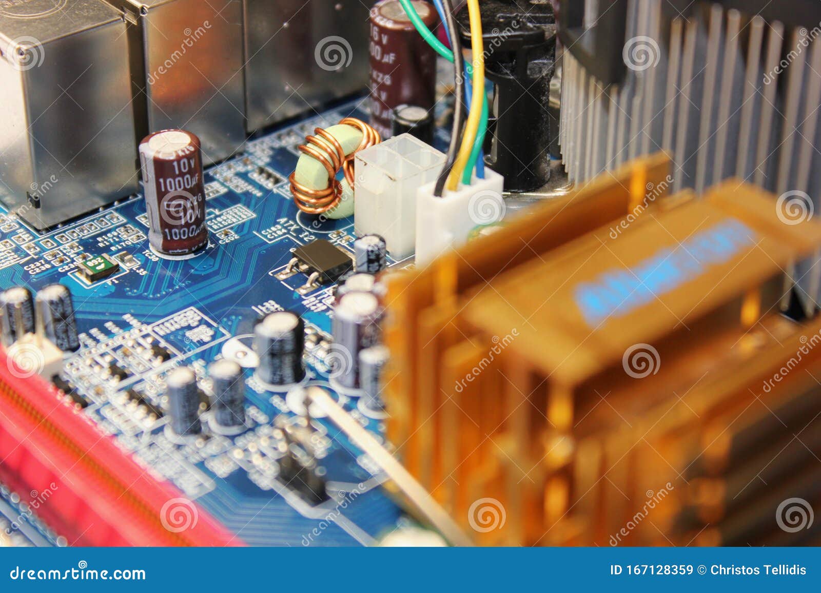 Closeup of Electronic Circuit Board or PCB Stock Image - Image of card ...