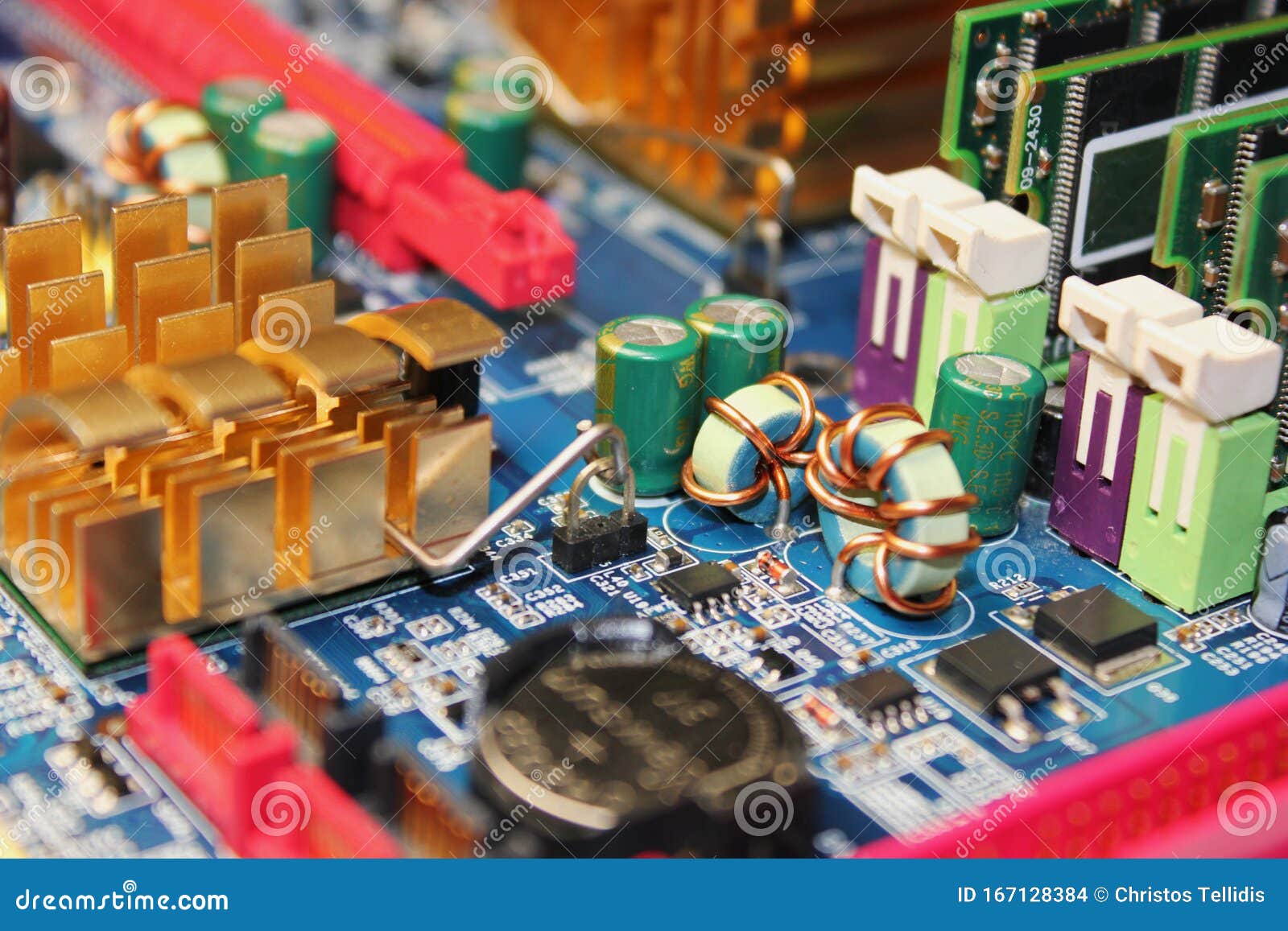 Closeup of Electronic Circuit Board or PCB Stock Photo - Image of ...