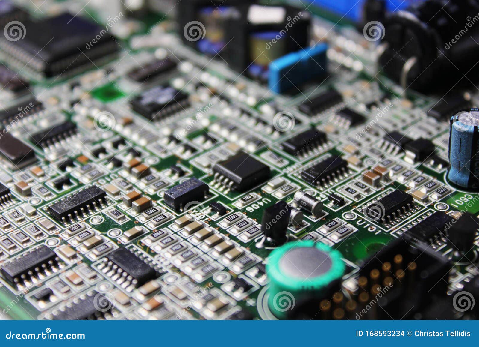 Closeup of Electronic Circuit Board or PCB Stock Photo - Image of ...