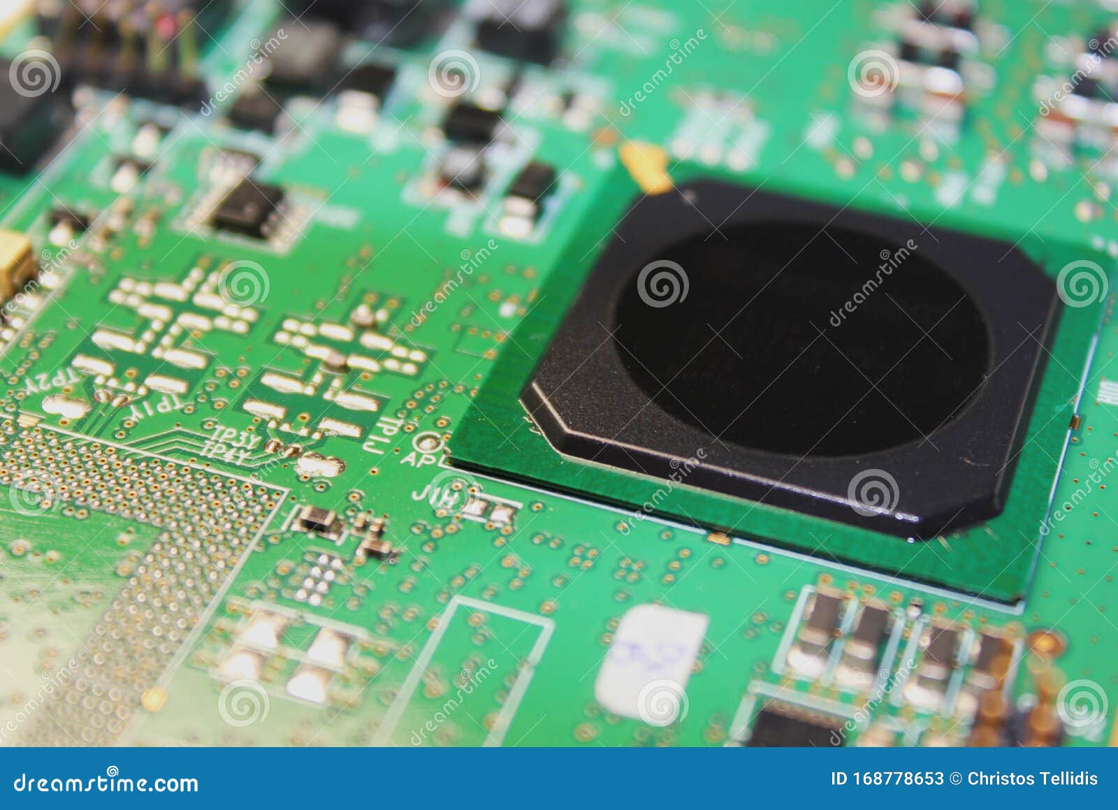 Closeup of Electronic Circuit Board or PCB Stock Image - Image of ...