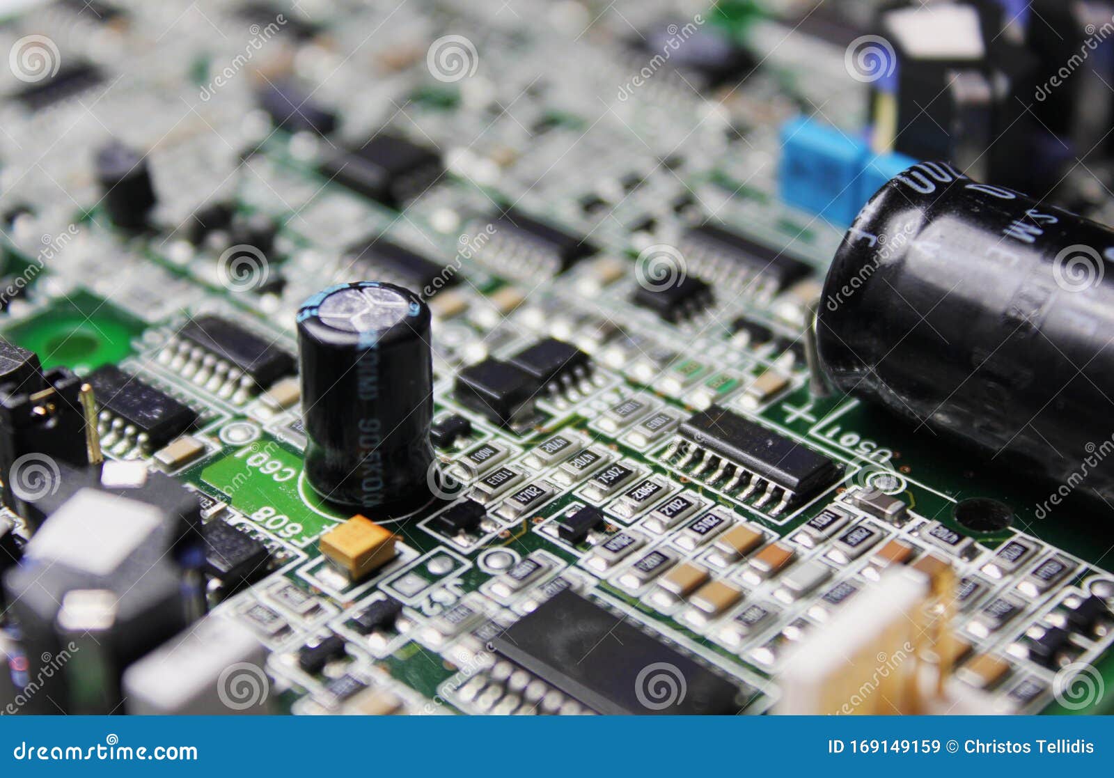 Closeup of Electronic Circuit Board or PCB Stock Image - Image of ...
