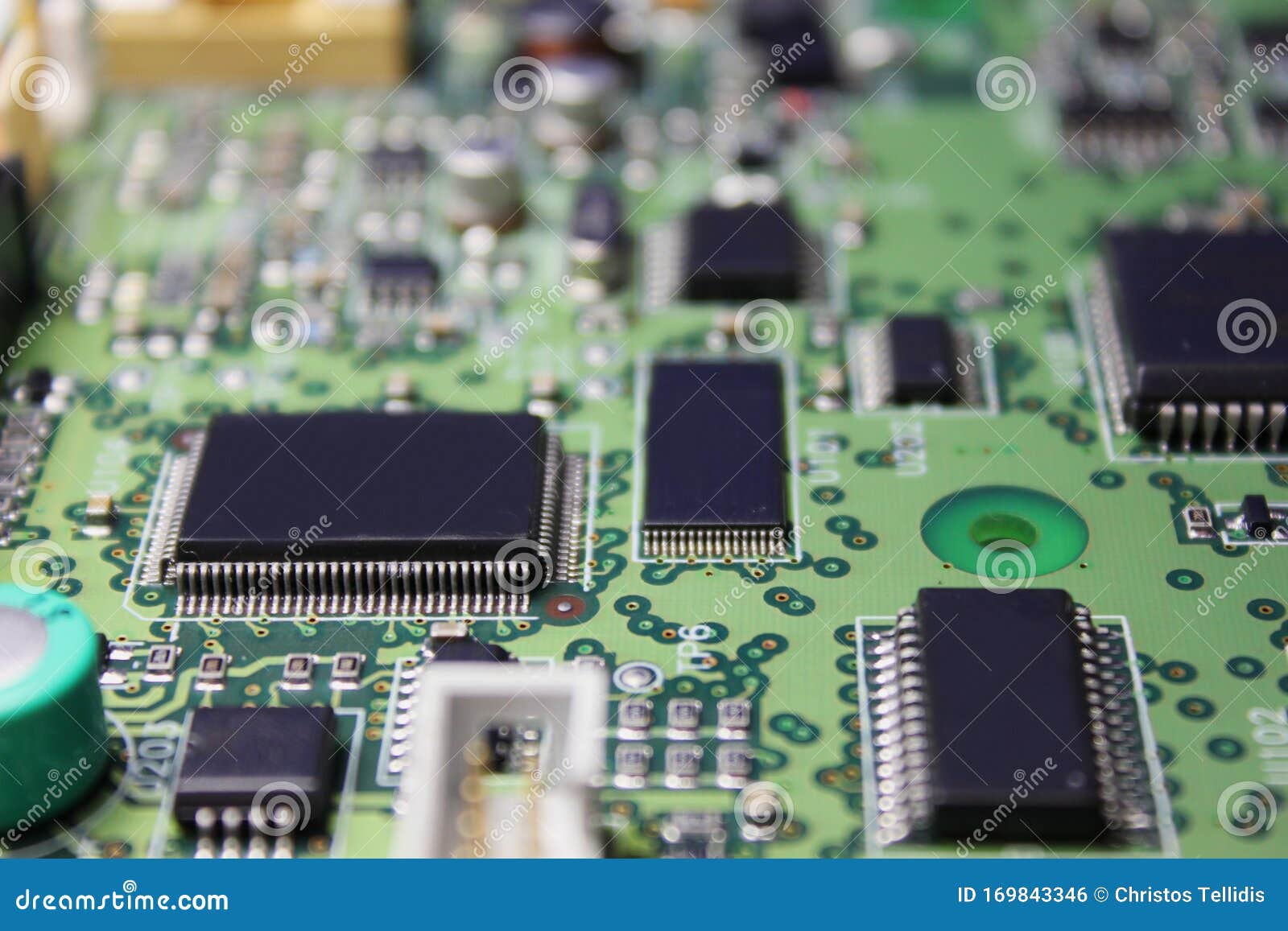 Closeup of Electronic Circuit Board or PCB Stock Photo - Image of ...