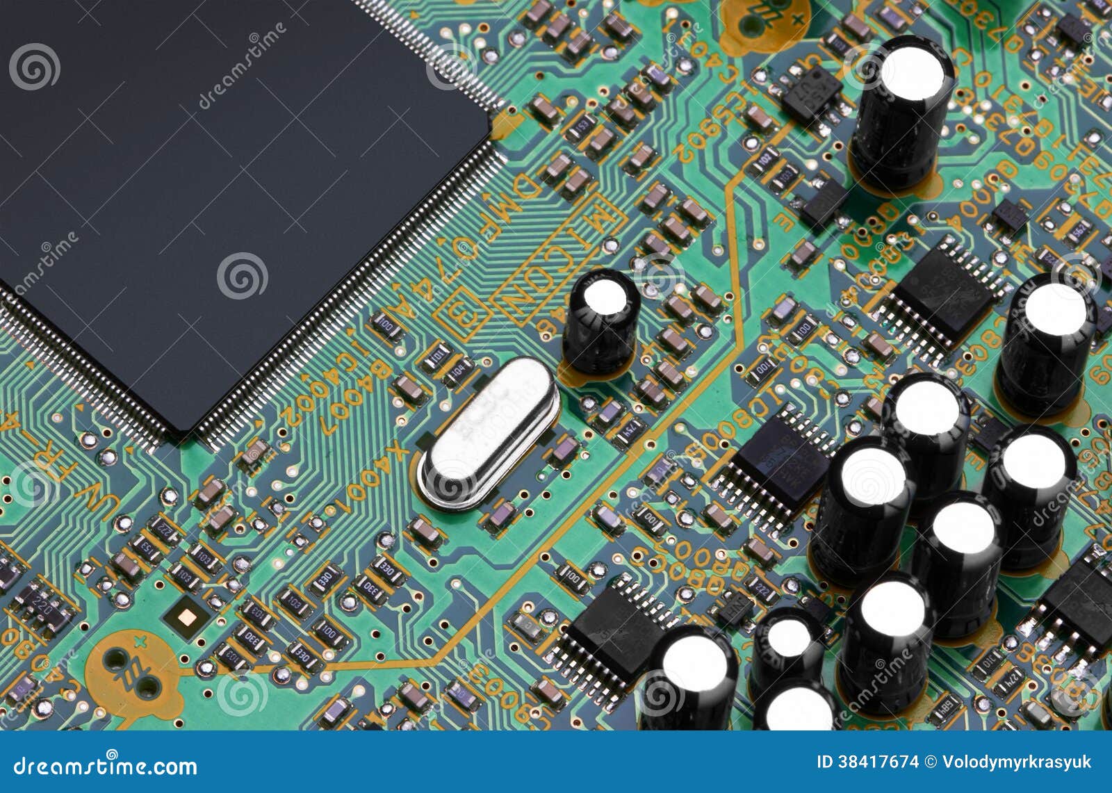 Closeup of Electronic Circuit Board Stock Photo - Image of ...
