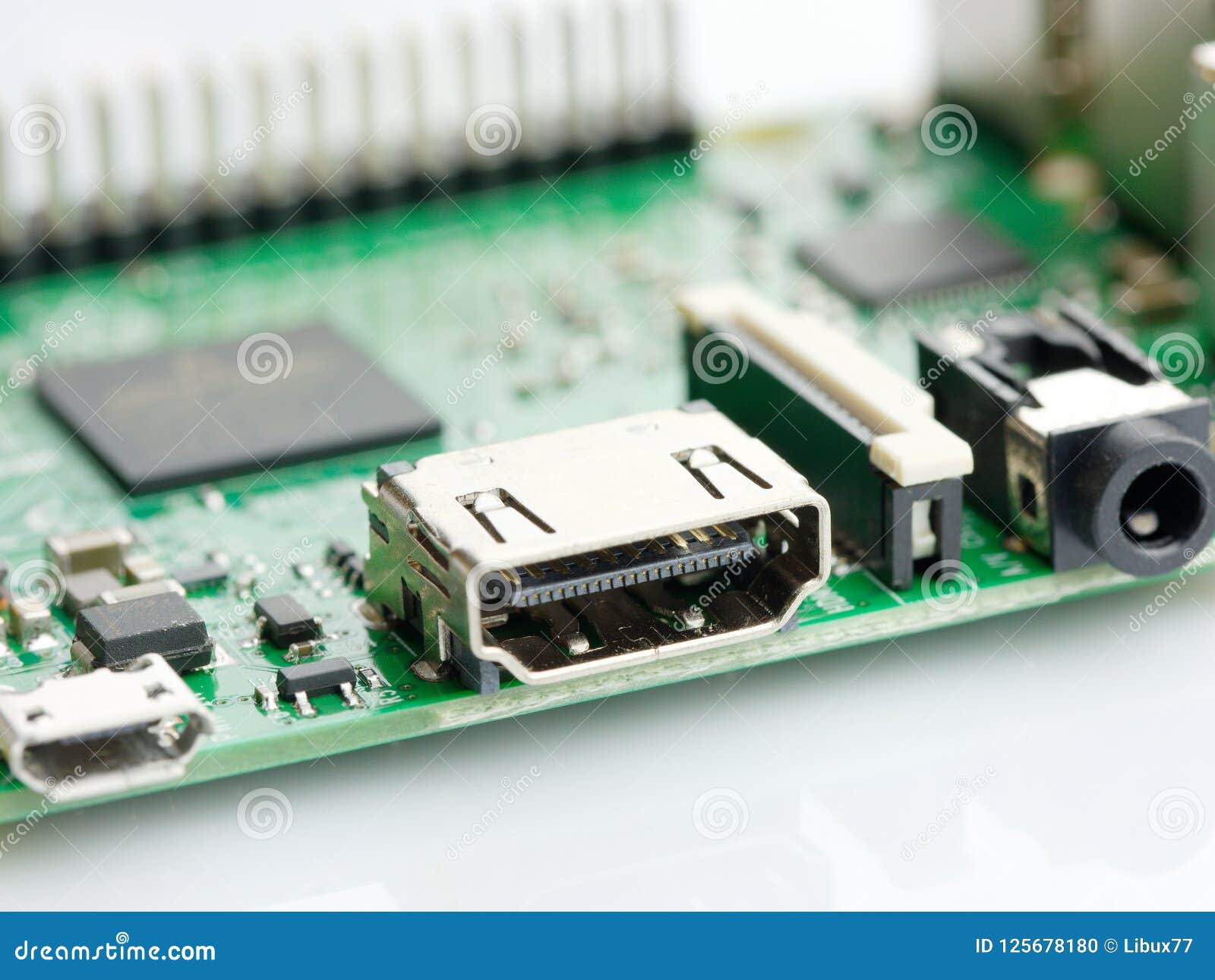Closeup Electronic Computer Board Stock Photo - Image of technology ...