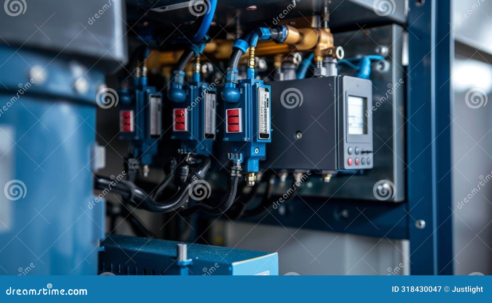 Closeup of the Electronic Overload Protection System Preventing Motor ...