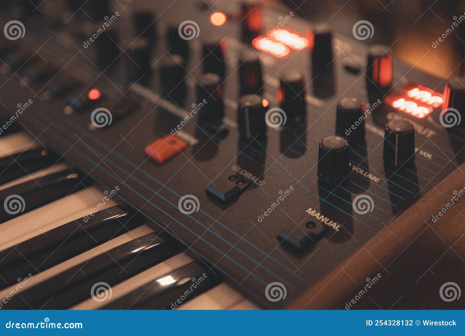 Closeup of an Electronic Synthesizer Buttons Stock Photo - Image of ...