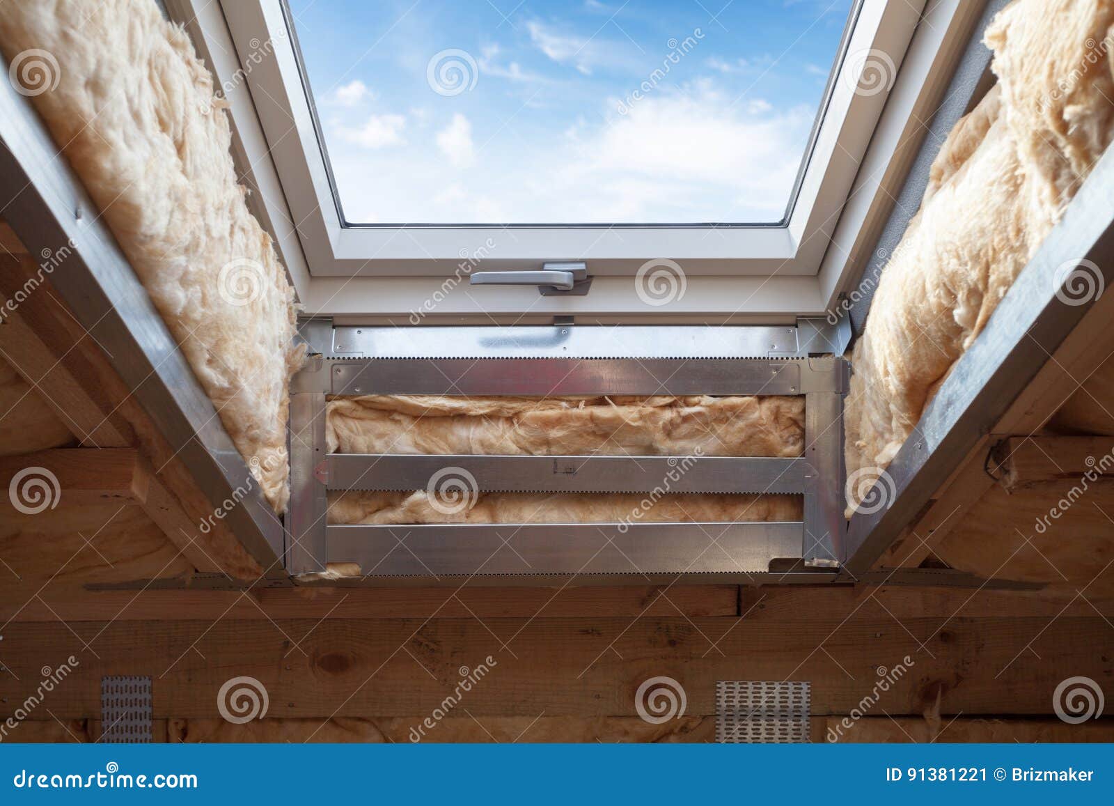 Closeup of Element in Plastic Mansard or Skylight Window on a Asphalt ...