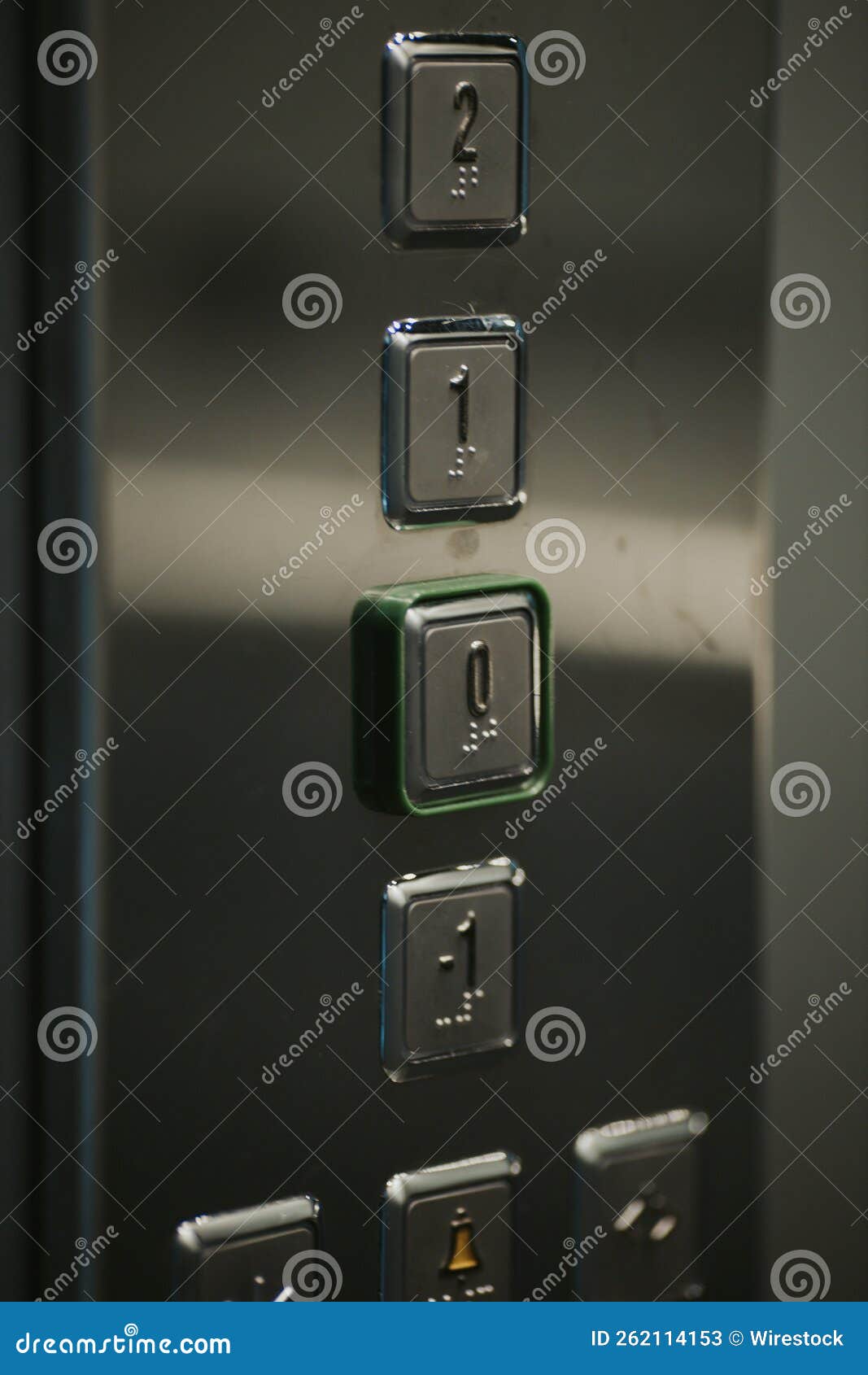 Closeup of Elevator Buttons with Floor Number Stock Image - Image of ...