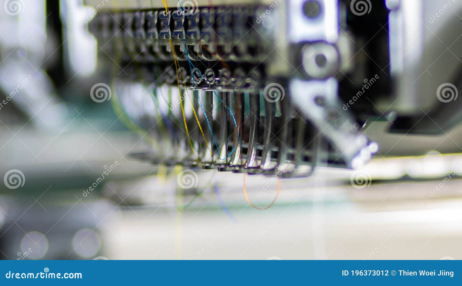 Closeup on Embroidery Machine Needle in Textile Industry at Garment ...